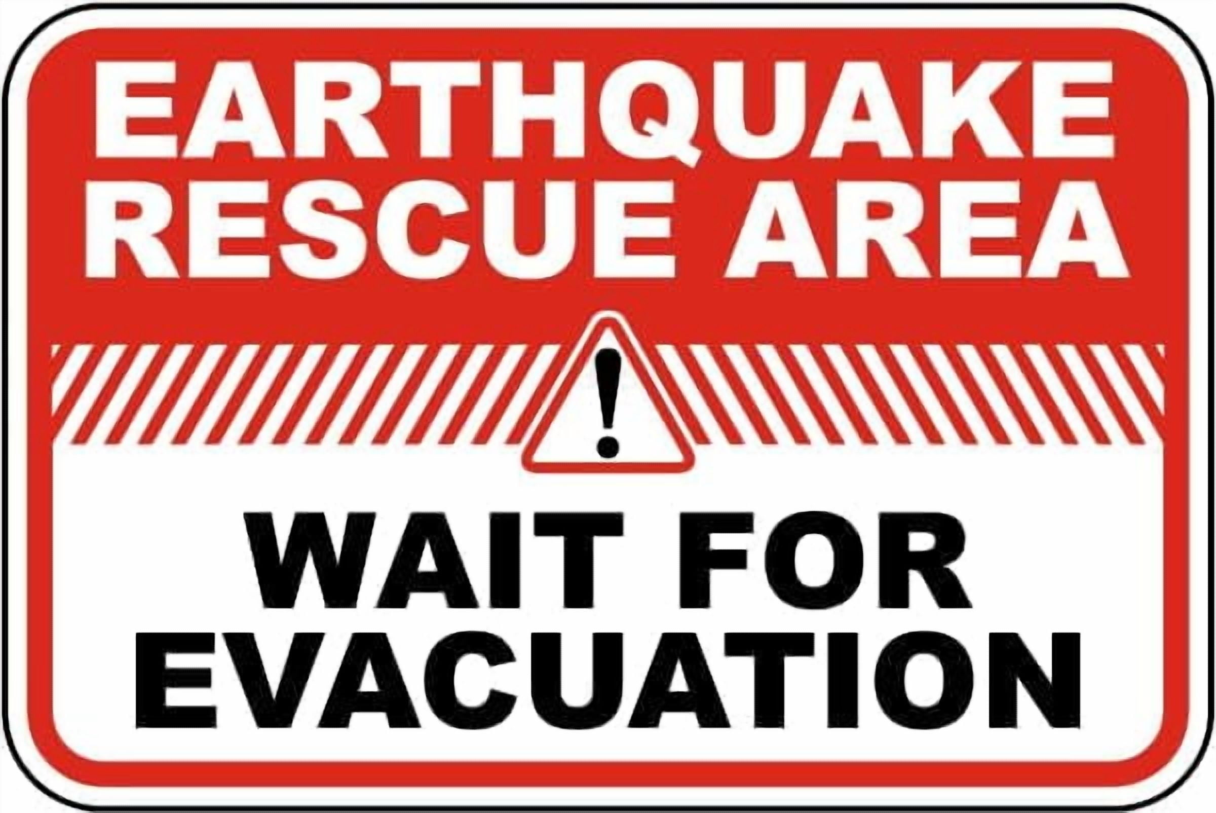 Earthquake Rescue Area Sign Fire/Exit Emergency Signs Shelter In Place ...