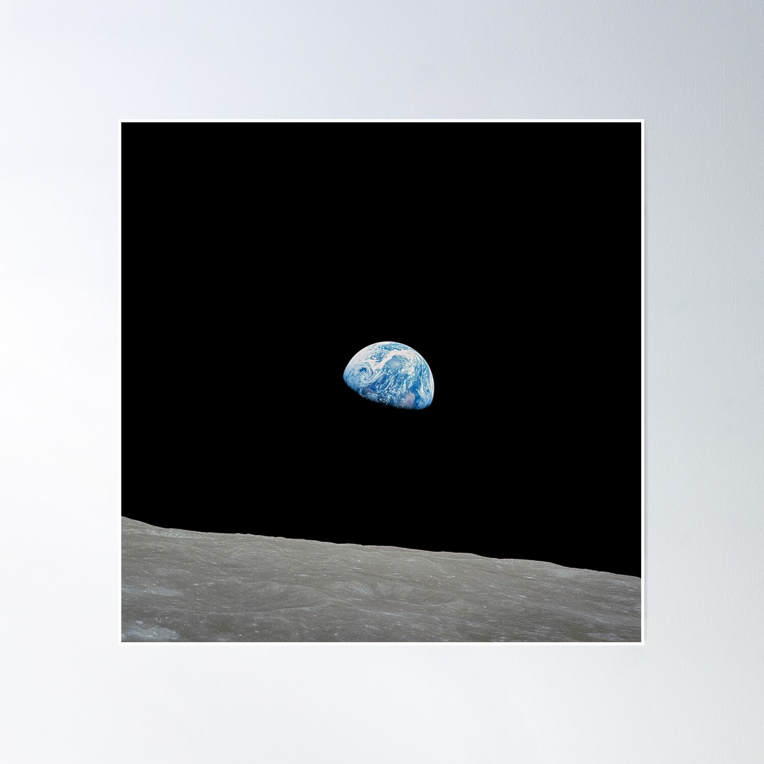 Earthrise During Apollo 8 Poster Wall Art, Modern Wall Decor, 30x30 ...