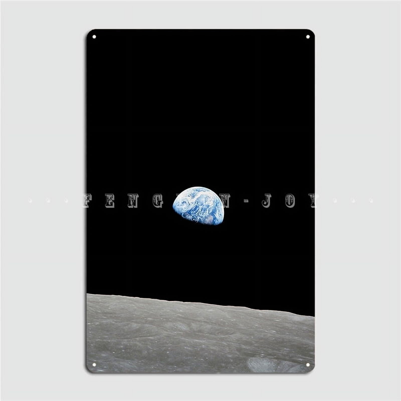Earthrise From Apollo 8 Metal Sign Classic Party Cinema Garage Poster ...