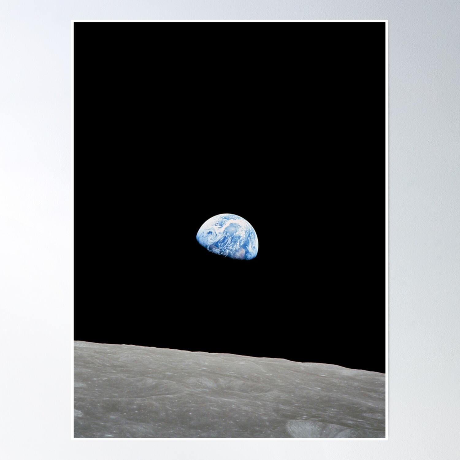 Earthrise From Apollo 8 Poster Wall Art, Modern Wall Decor, 12x18 ...