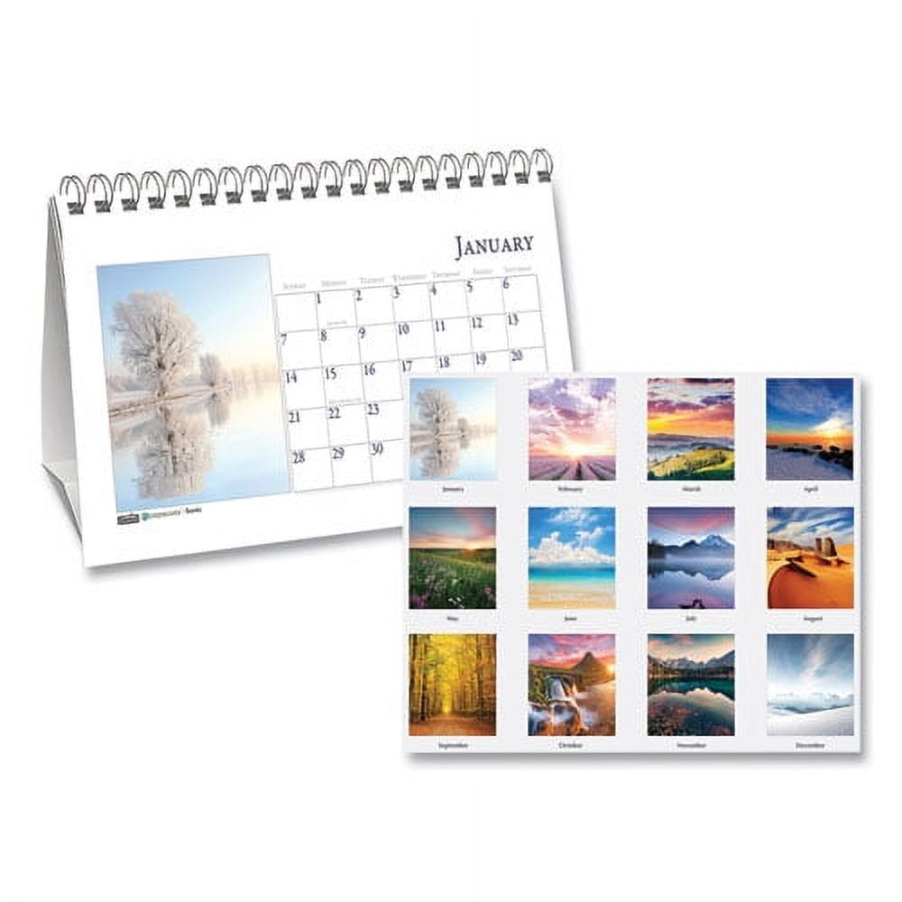 Earthscapes Recycled Desk Tent Monthly Calendar, Scenic Photography, 8. ...