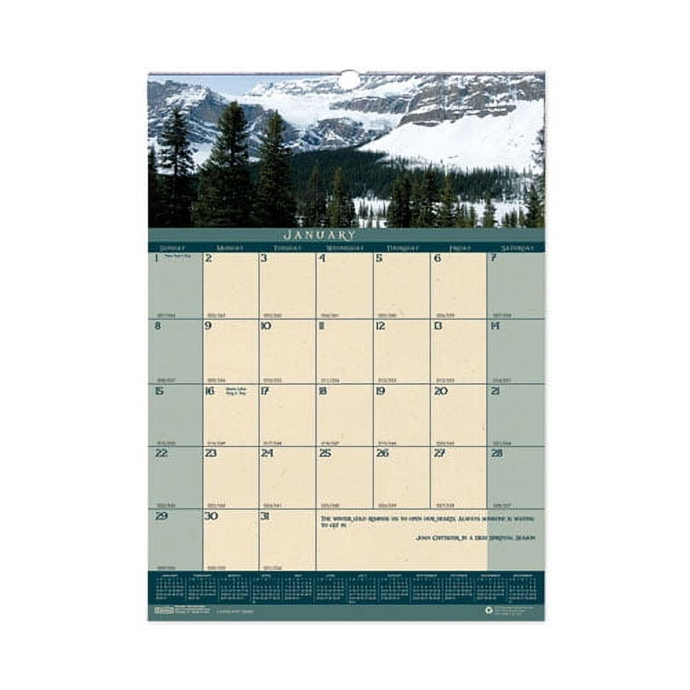 Earthscapes Recycled Monthly Wall Calendar, Color Landscape Photography ...