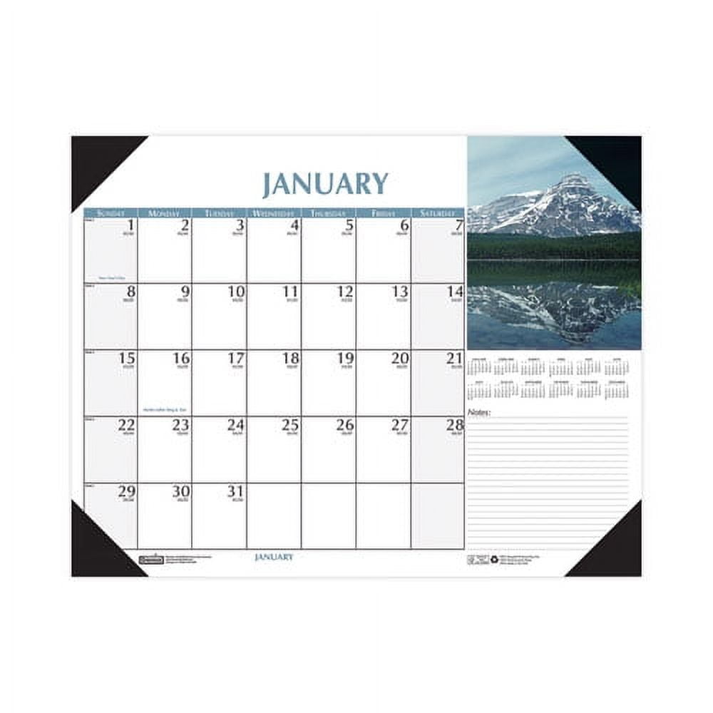 Earthscapes Scenic Desk Pad Calendar, Scenic Photos, 18.5 x 13, White ...