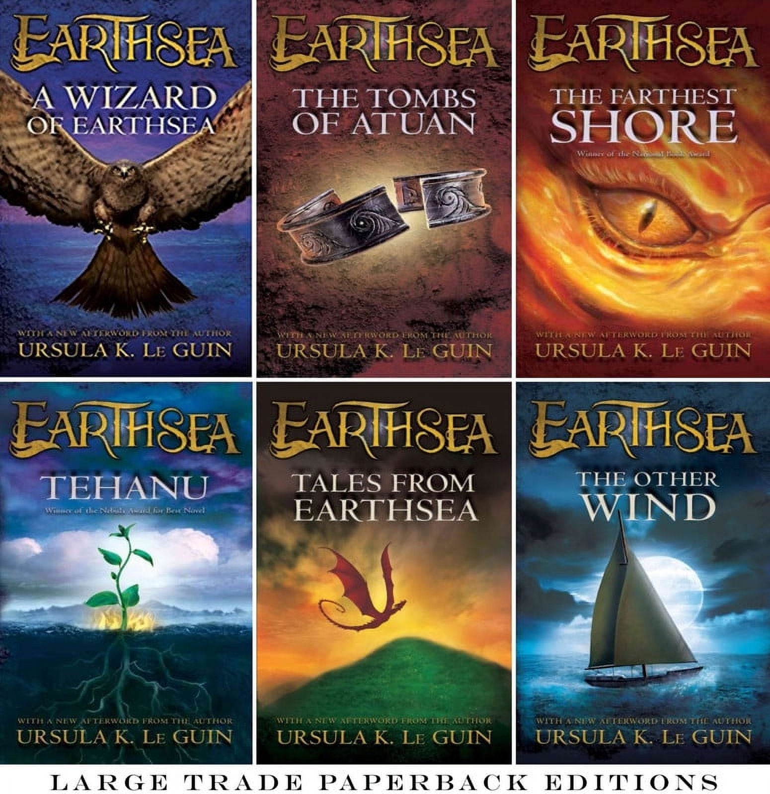 Earthsea Series Books 1-6 : A Wizard of Earthsea; The Tombs of Atuan ...