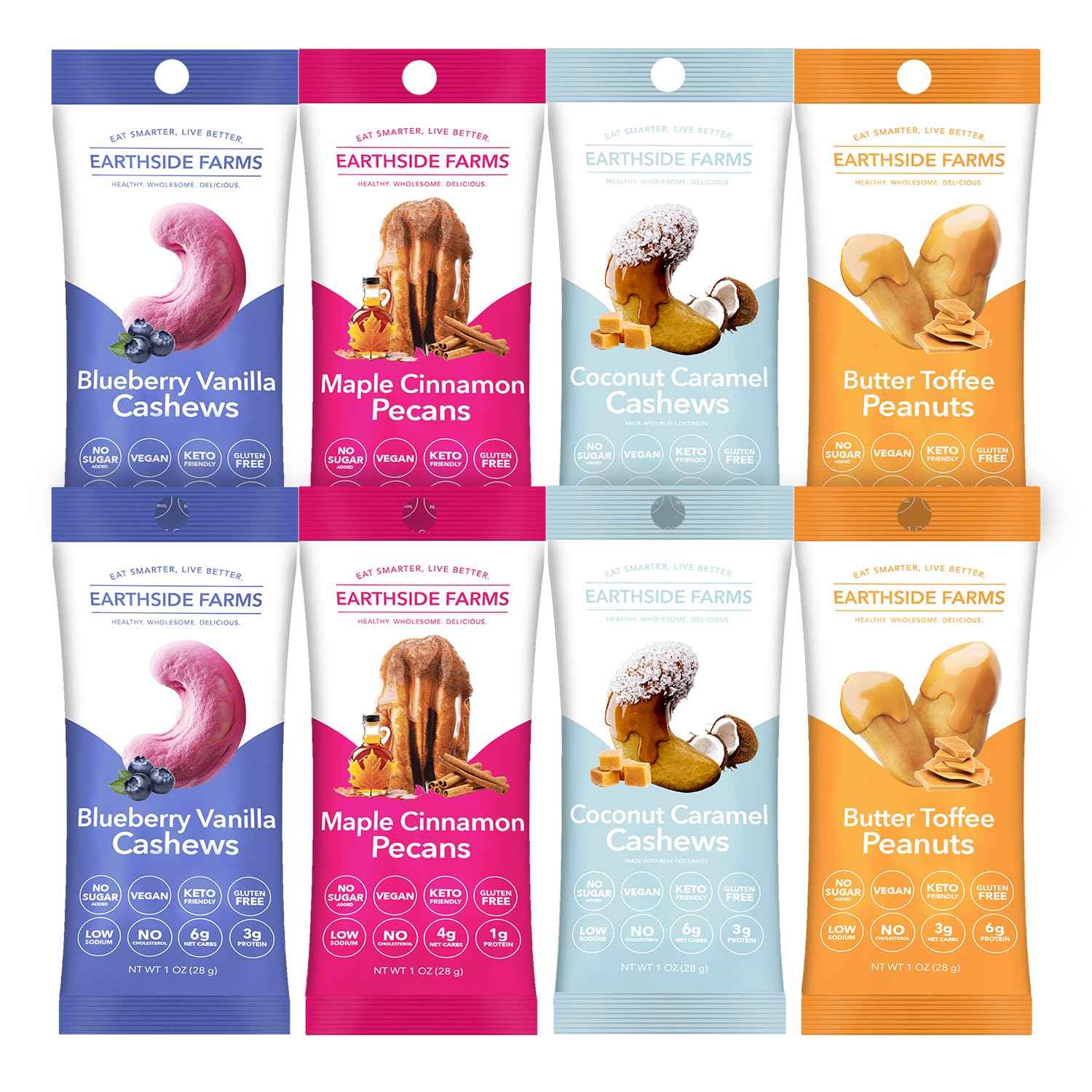 Earthside Farms 8 Count Variety HYZ01 Pack, Individual Packs of Sweet ...