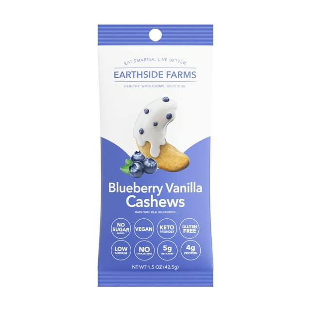 Earthside Farms, Blueberry Vanilla Cashews, 1.5 oz - Walmart.com
