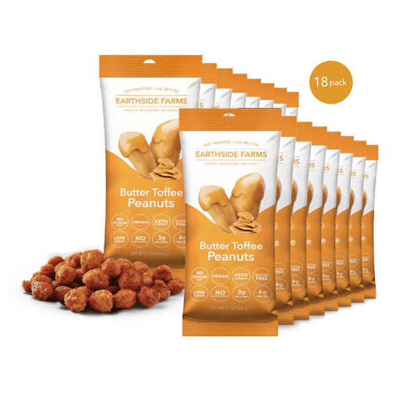 Earthside Farms Butter Toffee Peanuts, Healthy Snacks Food, Vegan ...