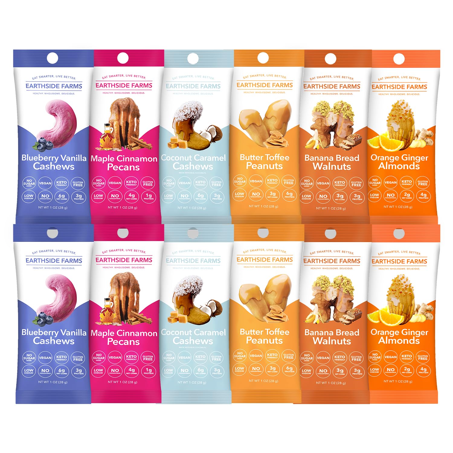 Earthside Farms Mixed Nuts, TSF6 A Keto Friendly, Low Carb, Low Sugar ...