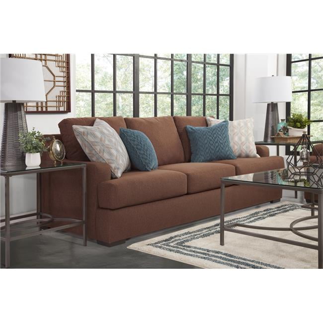Earthtone Sloped Track Arm Sofa, Cinnamon - Walmart.com