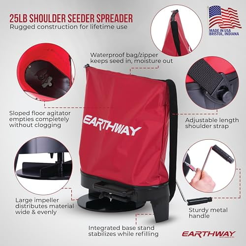 Earthway Products 2750 Hand Crank Bag Seeder/Spreader, Red - Walmart.com
