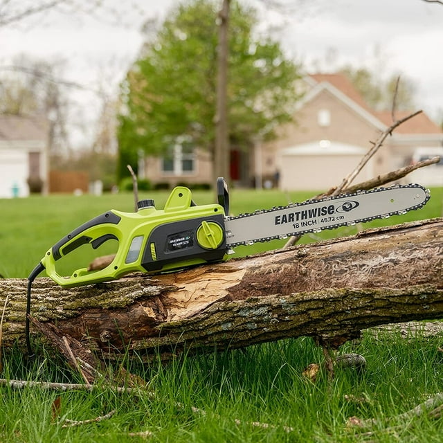 Earthwise 18-Inch Corded Electric Chainsaw for Yard & Outdoor Garden ...