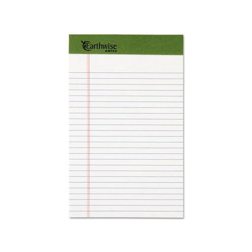 Earthwise by Oxford Writing Pad Narrow Rule, 5 x 8, White, 50 Sheets ...