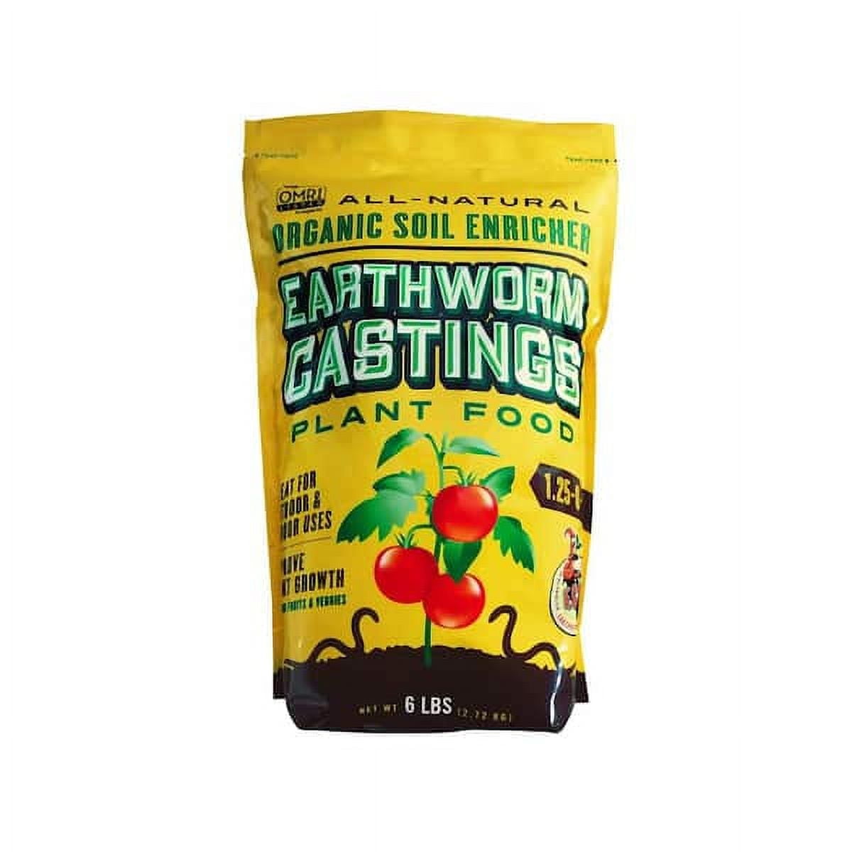 Earthworm Castings Indoor & Outdoor Plant Food, 6 lb, Soil Enricher for ...