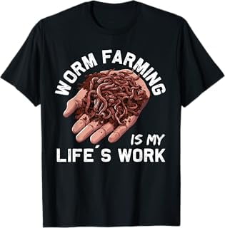 Earthworm Hand Worm Farmer Worm Farming Composting T-Shirt - Walmart.com