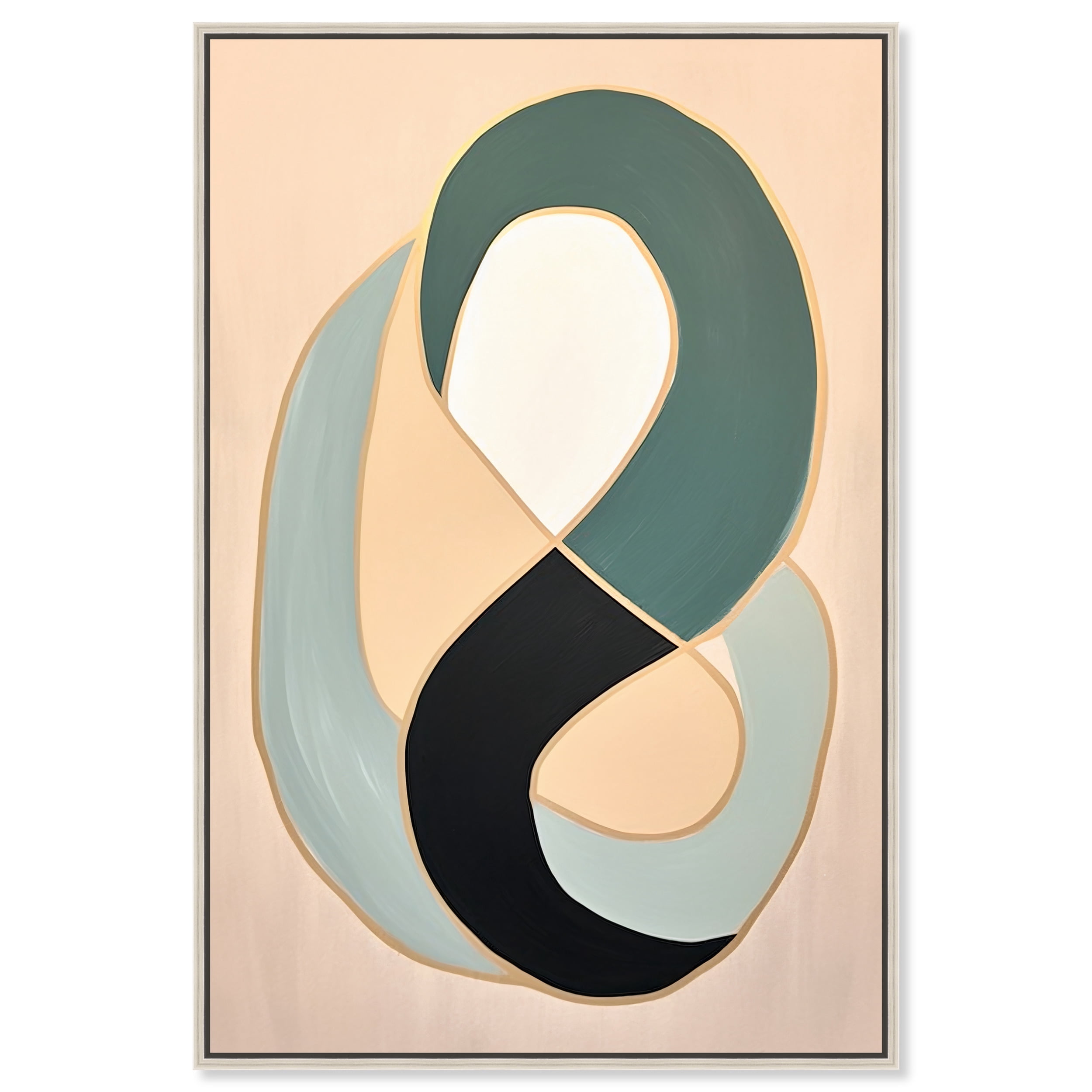 Earthworm In The Glass Bowl Contemporary Abstract Shapes Trendy Canvas ...