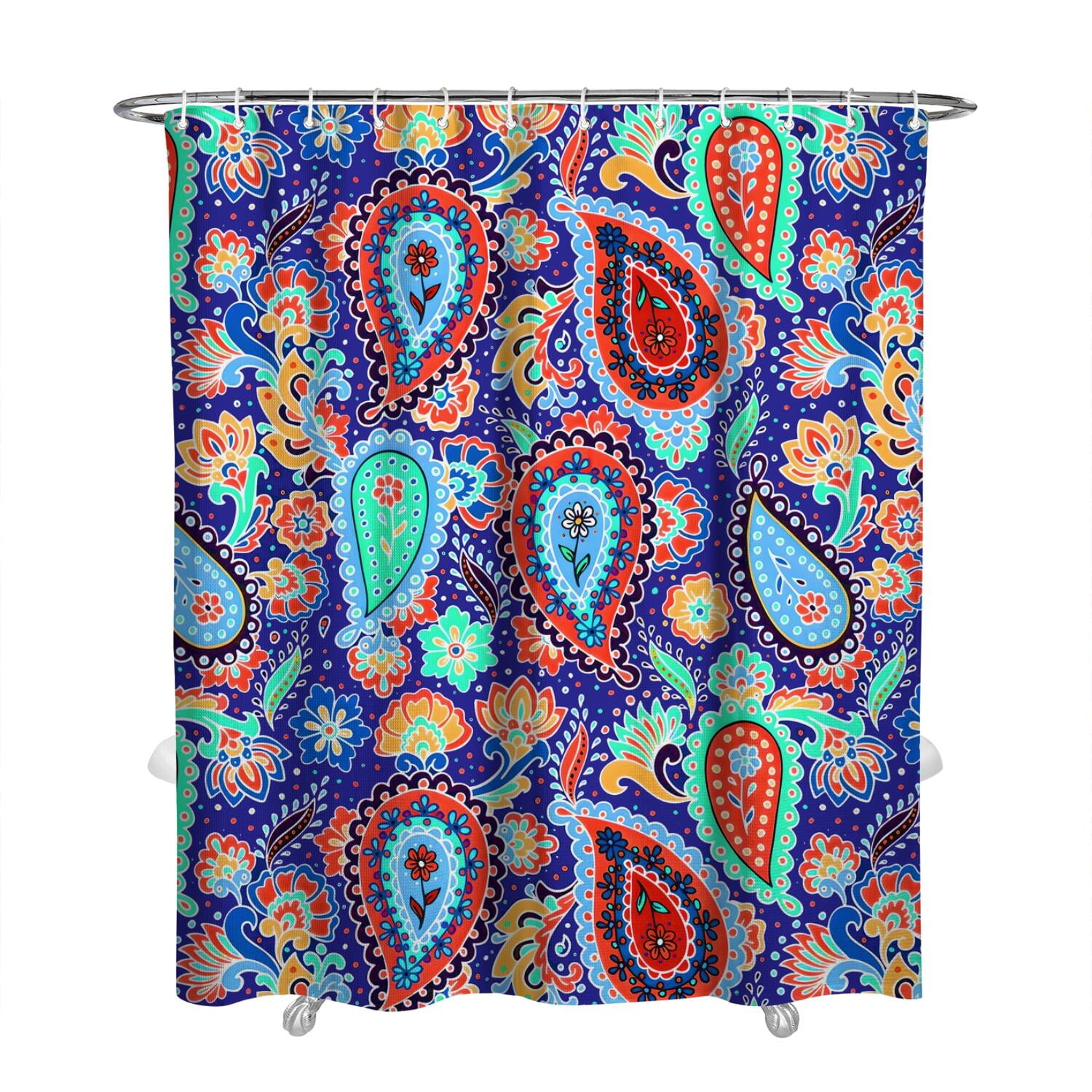 Earthy Aesthetic Bohemian Shower Curtain 72x84 Waterproof Quick-Dry ...