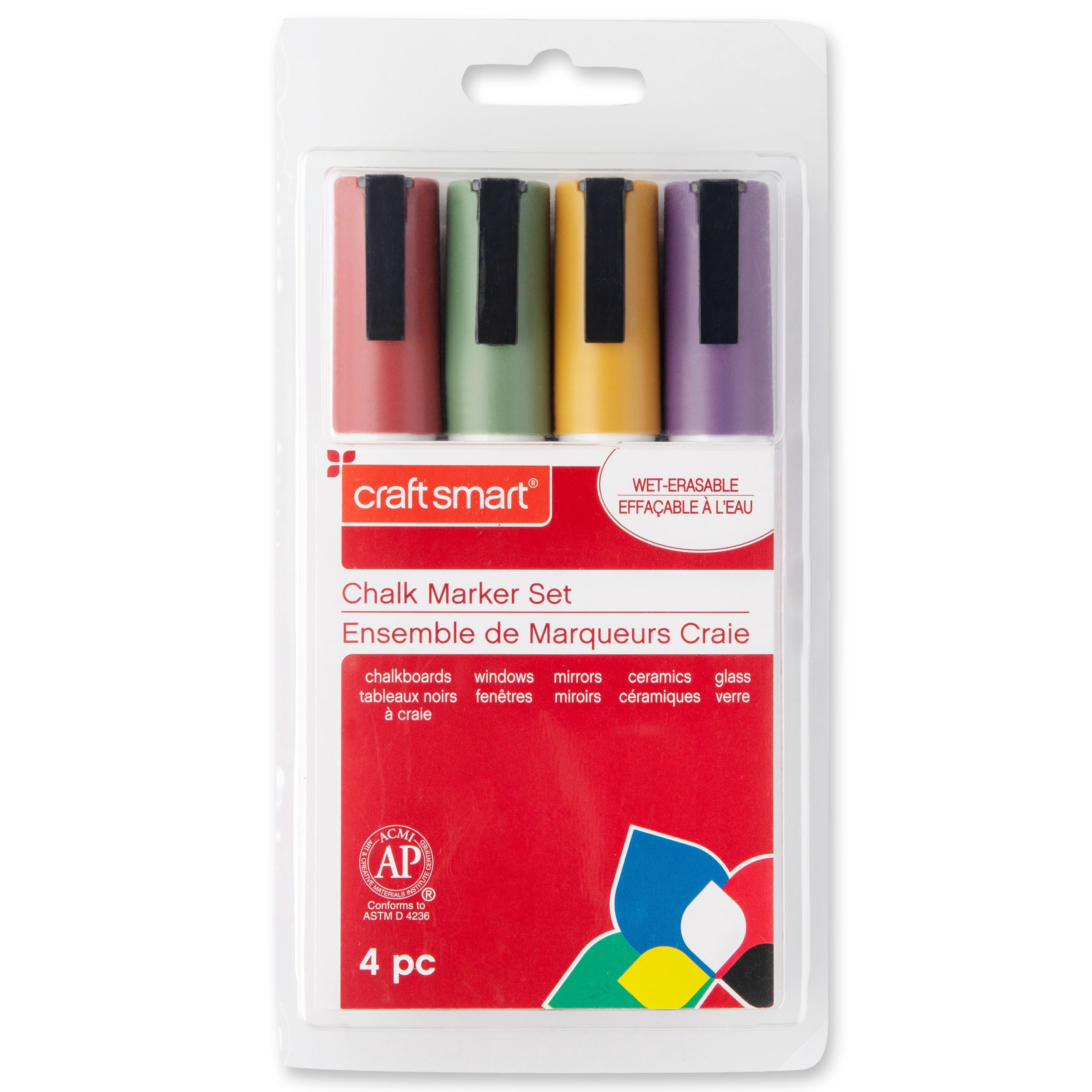 Earthy Colors Chalk Marker Set, by Craft Smart® 4ct Wet-erasable ...