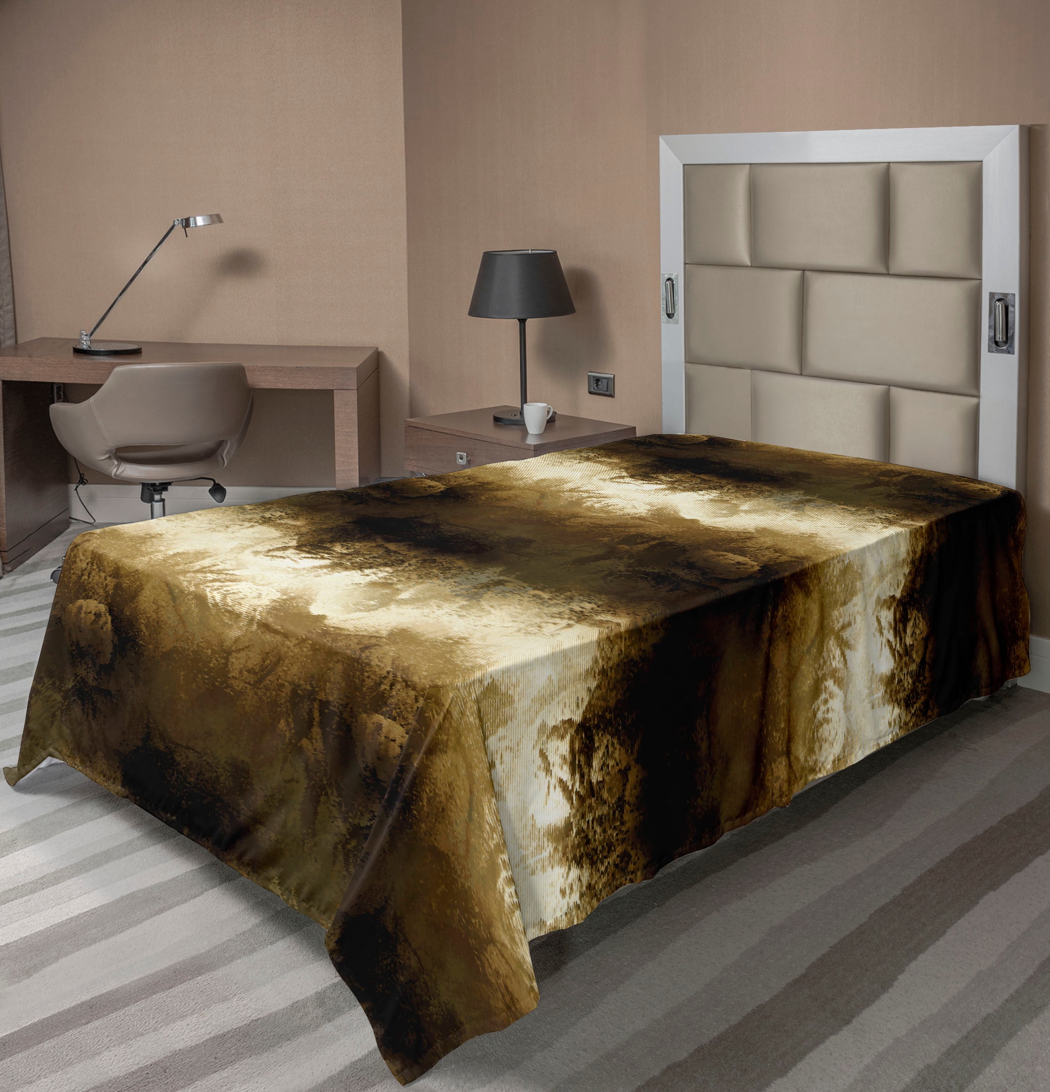 Ambesonne Earthy Floral Flat Bedding Sheet Soft Top Sheet, Grungy ...