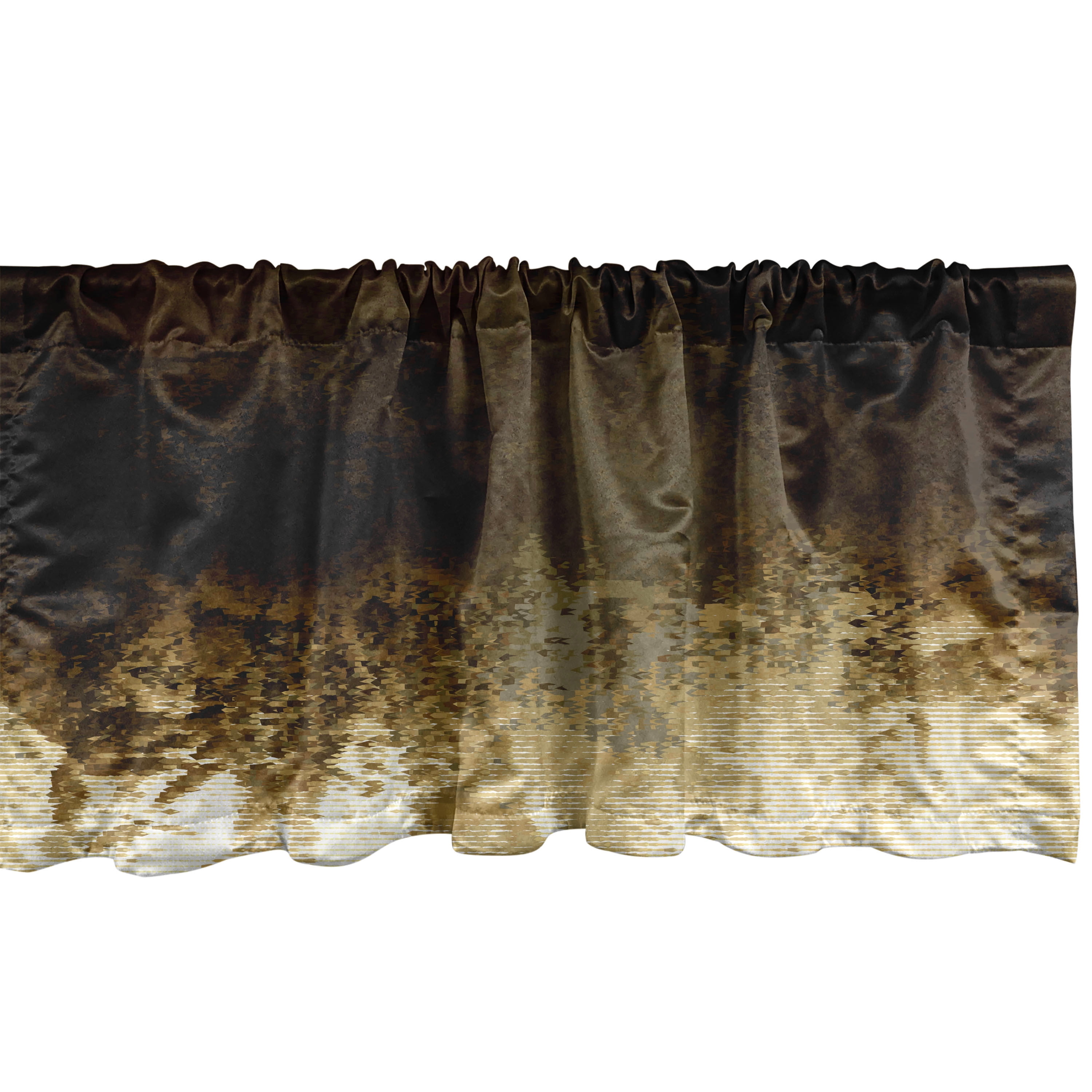 Earthy Floral Window Valance, Weathered Effect Grunge Flower Design ...