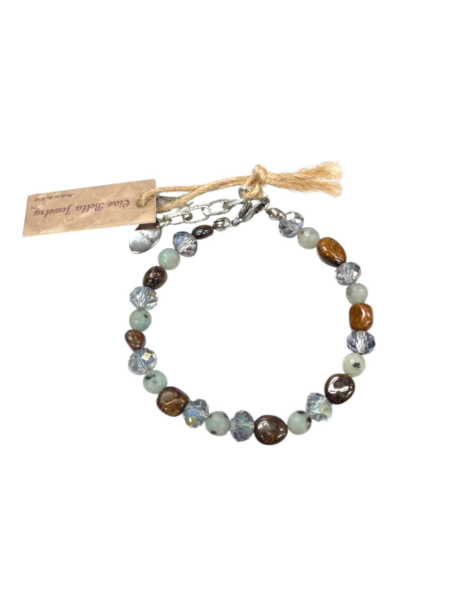 Earthy Harmony Bracelet | Bronzite, Lotus Jasper, Crystal - Walmart.com