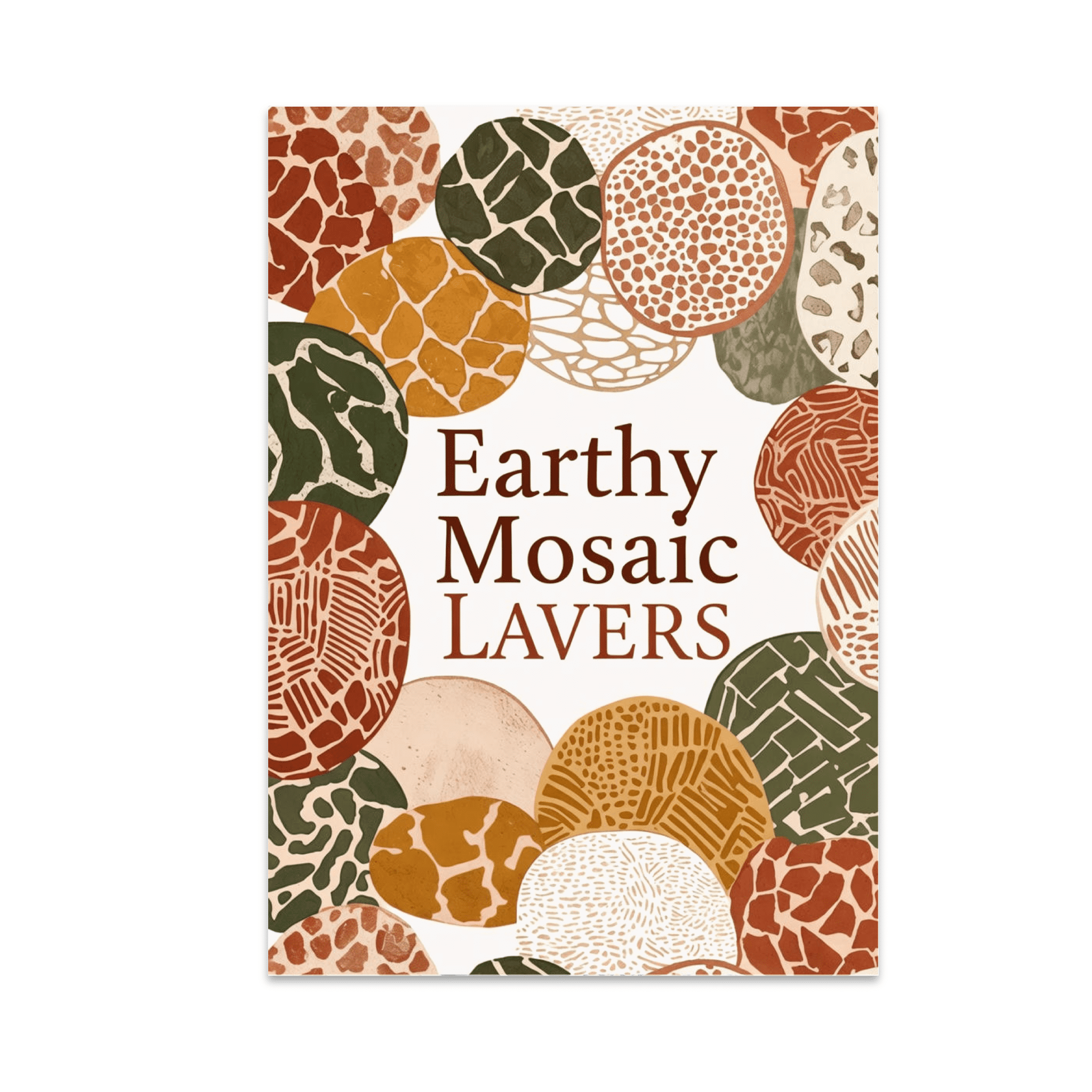 Earthy Mosaic Layers Art Print - Home Decor Enthusiast - 13x19 Poster ...