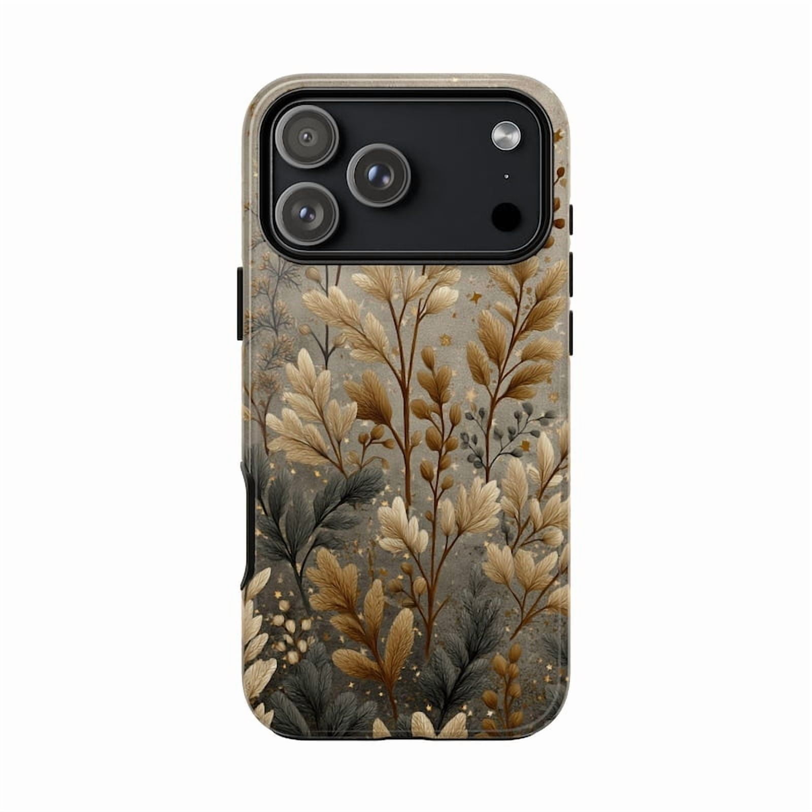 Earthy Sage Vintage Floral Botanical Design iPhone Case 17 to 11 Pro ...