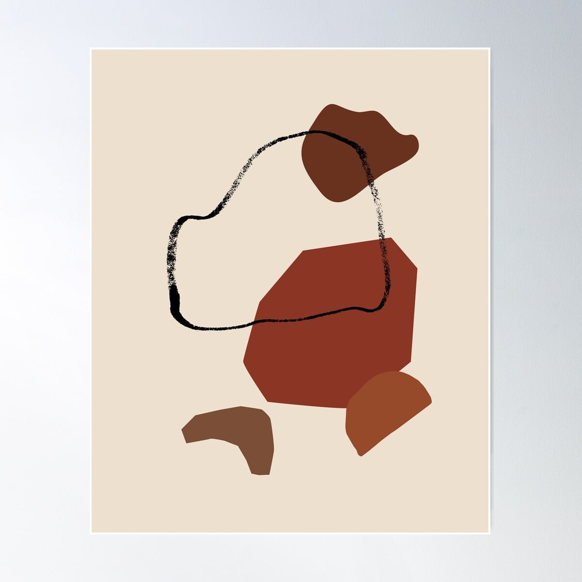 Earthy Shapes 2021 #Illustration #Digitalart Poster Wall Art, Modern ...