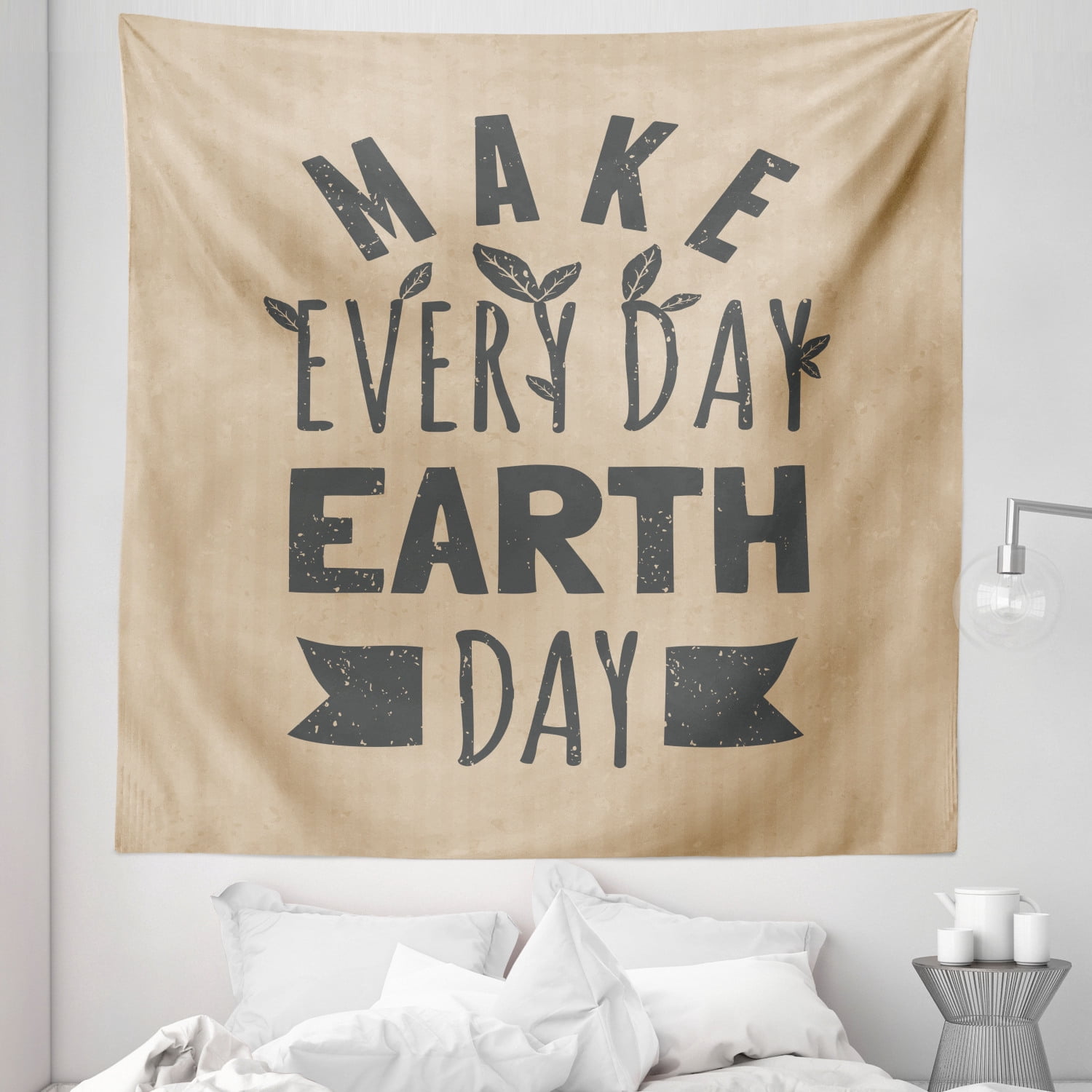 Earthy Tapestry, Typographic Design Words for Earth Day with Grunge ...