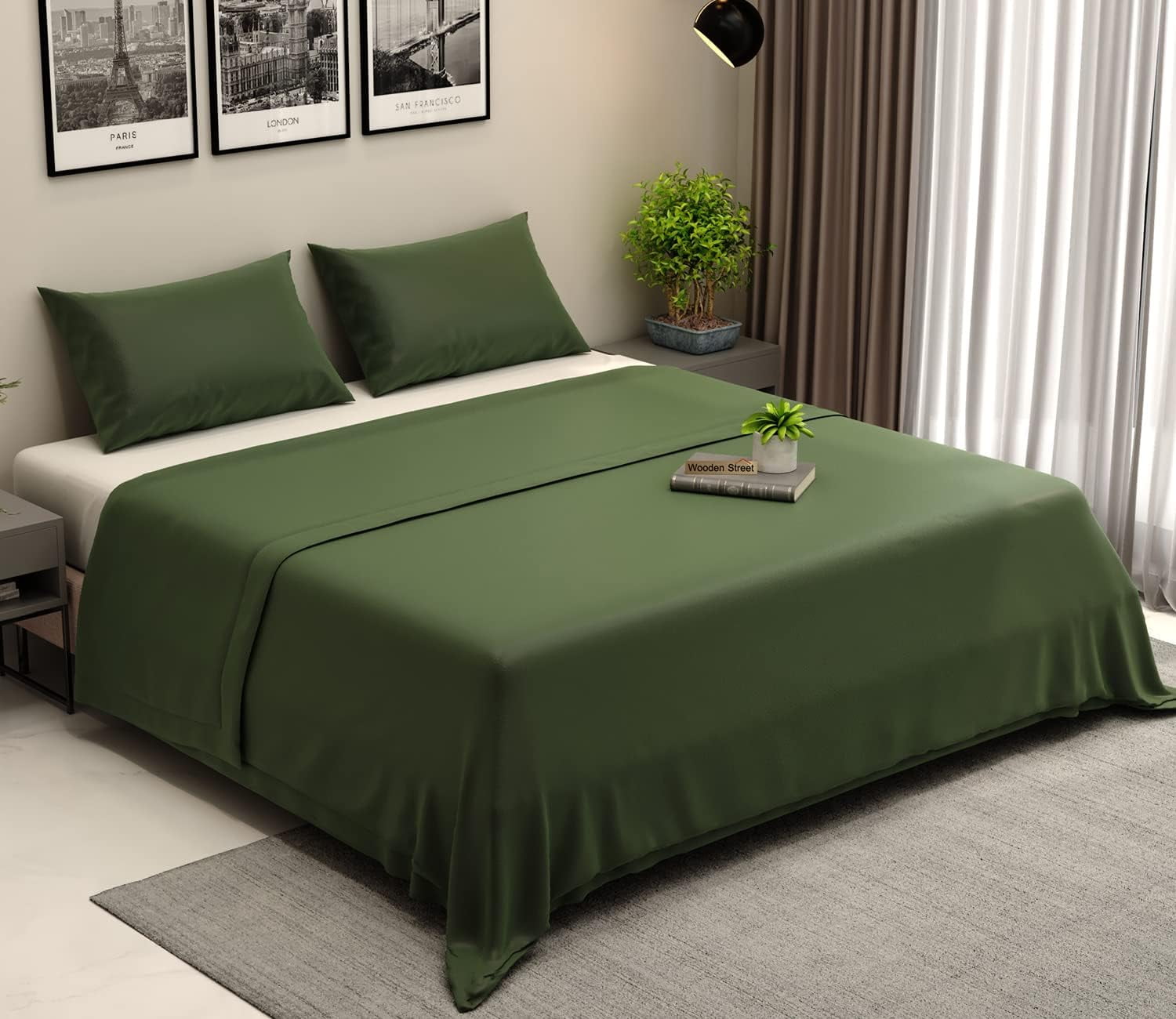 Earthy Threads Queen Sheet Set - 100% Organic Bamboo 4 Piece Set ...