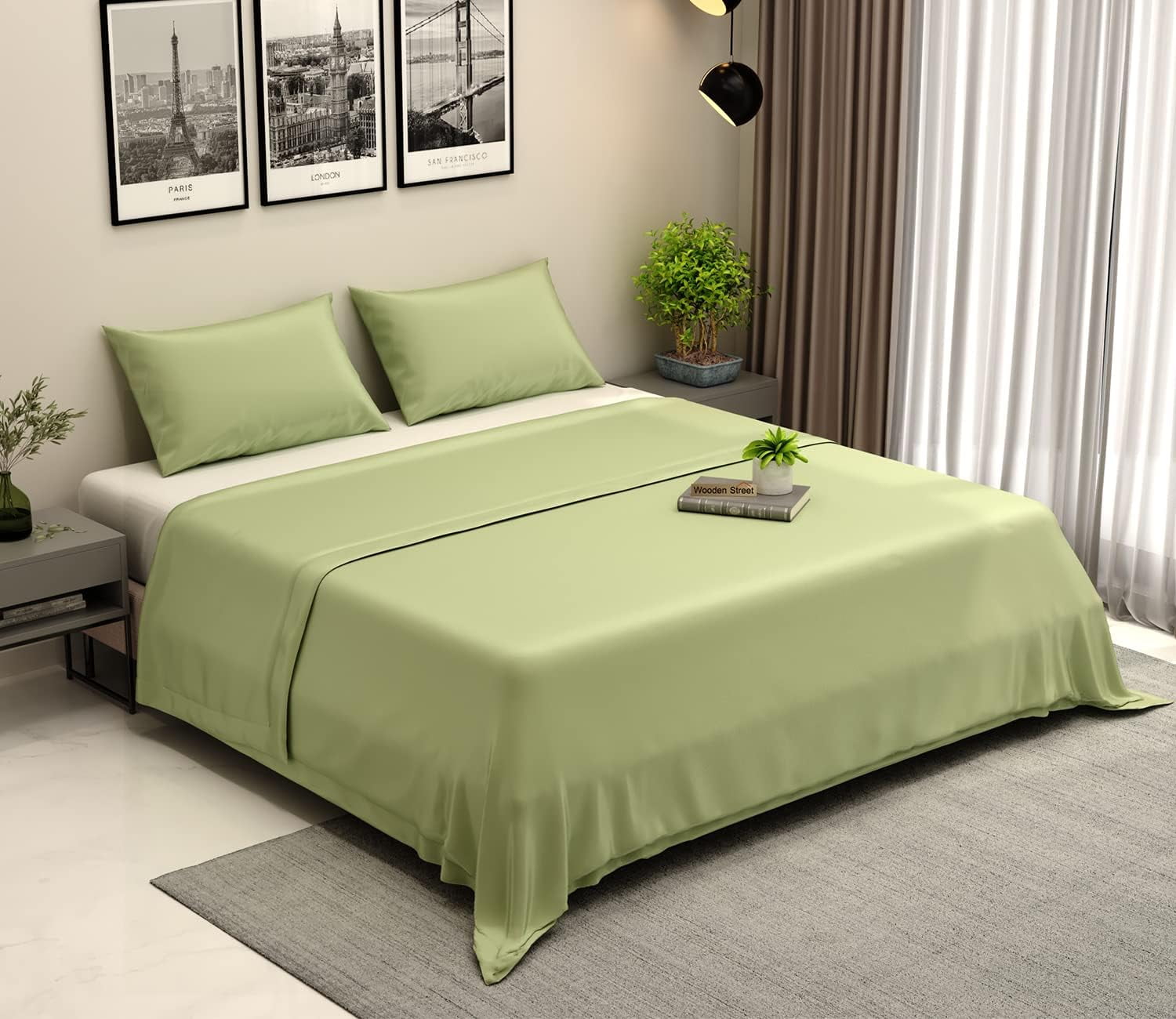 Earthy Threads Queen Sheet Set - 100% Organic Bamboo 4 Piece Set ...