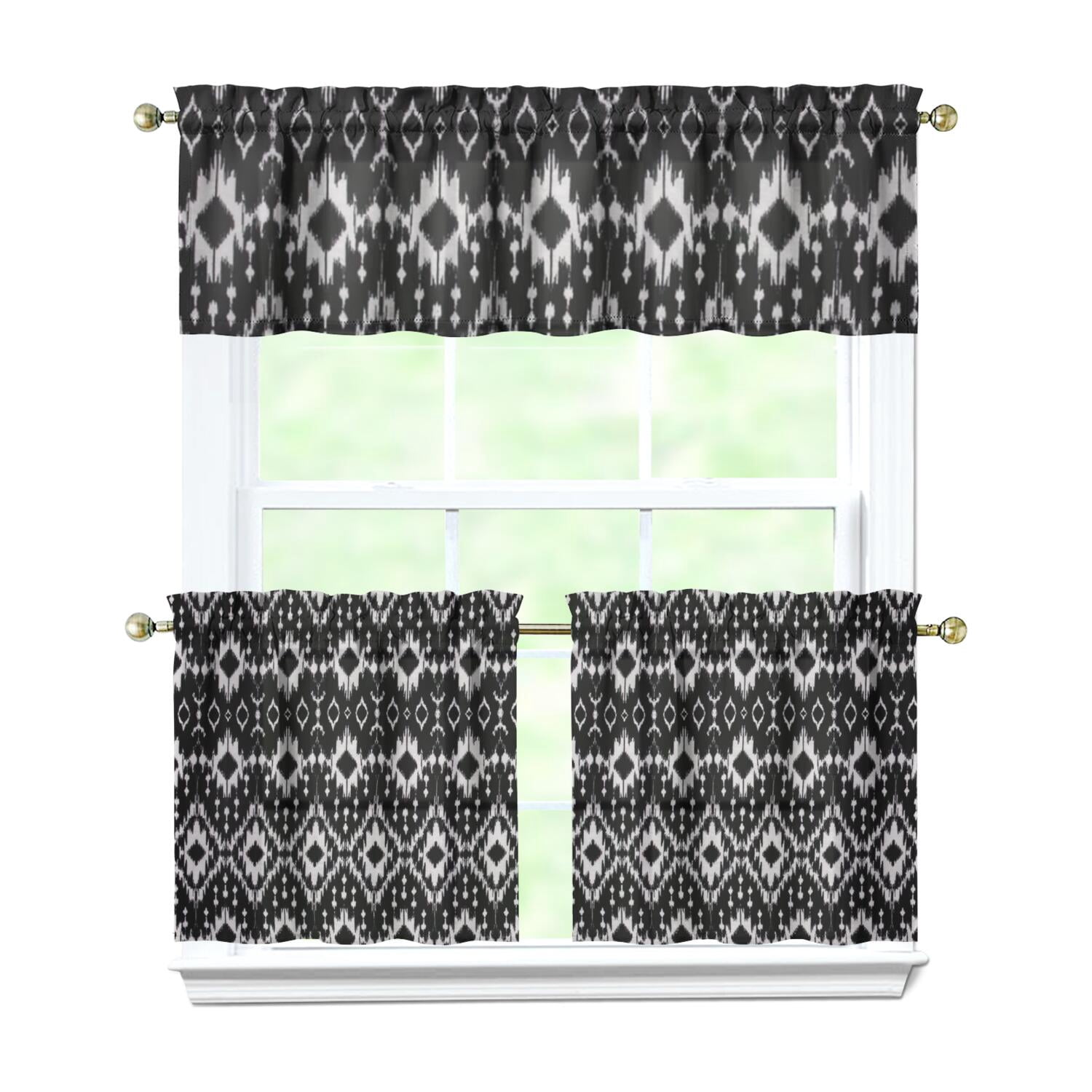 Earthy Tone Window Treatments - 3-Pack Natural Aesthetic Curtains ...
