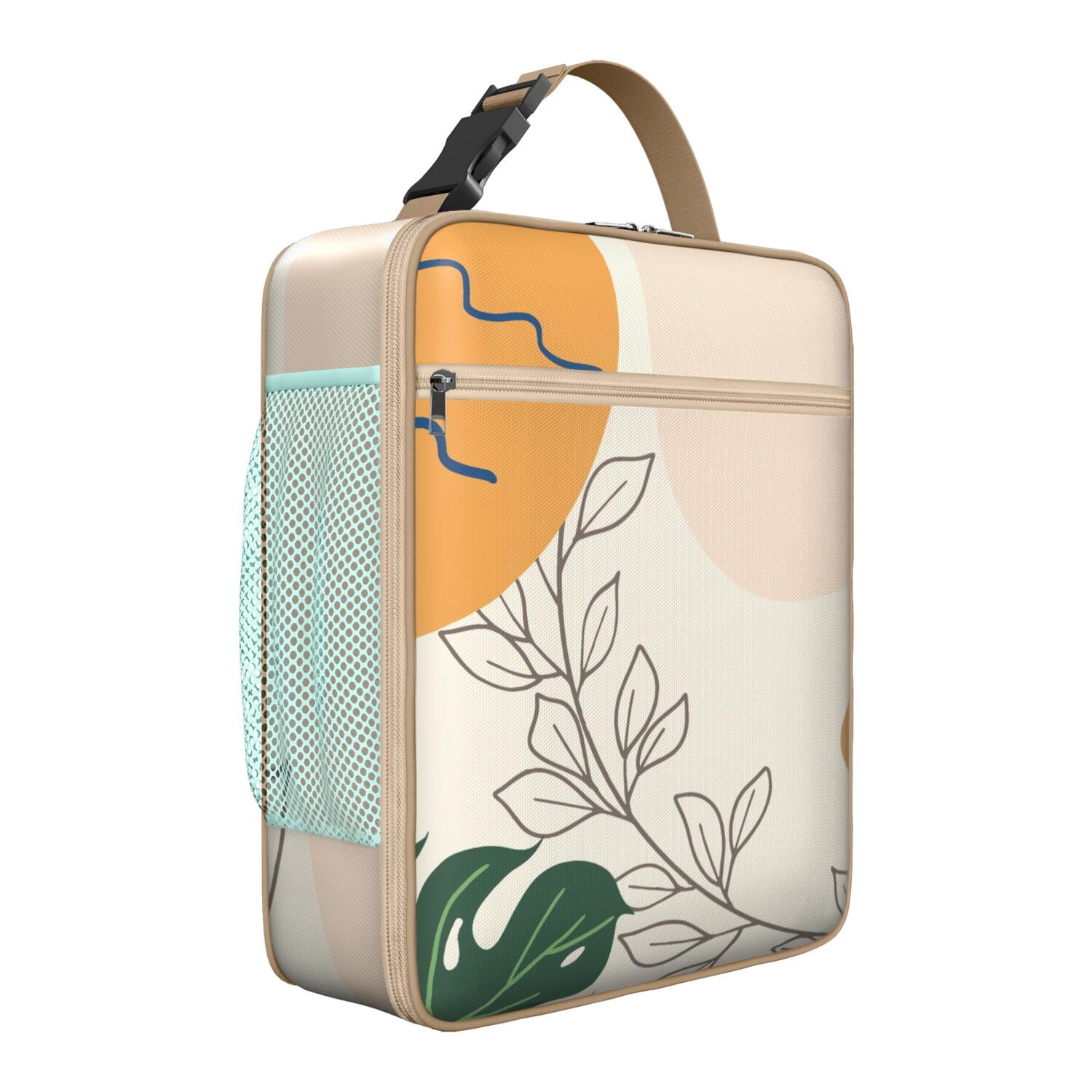 Earthy Tribal Patterns Lunch Bag for Adults, Bohemian Insulated Meal ...