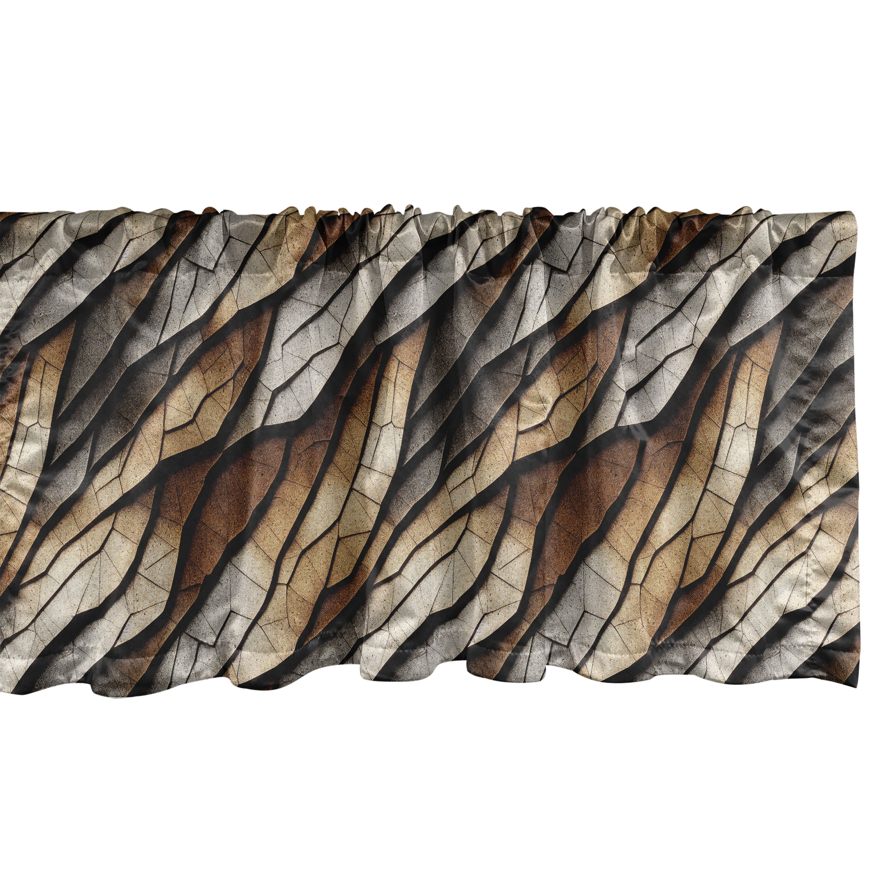 Earthy Window Valance, Old Weathered Cracked Tree Trunk Look Artwork ...