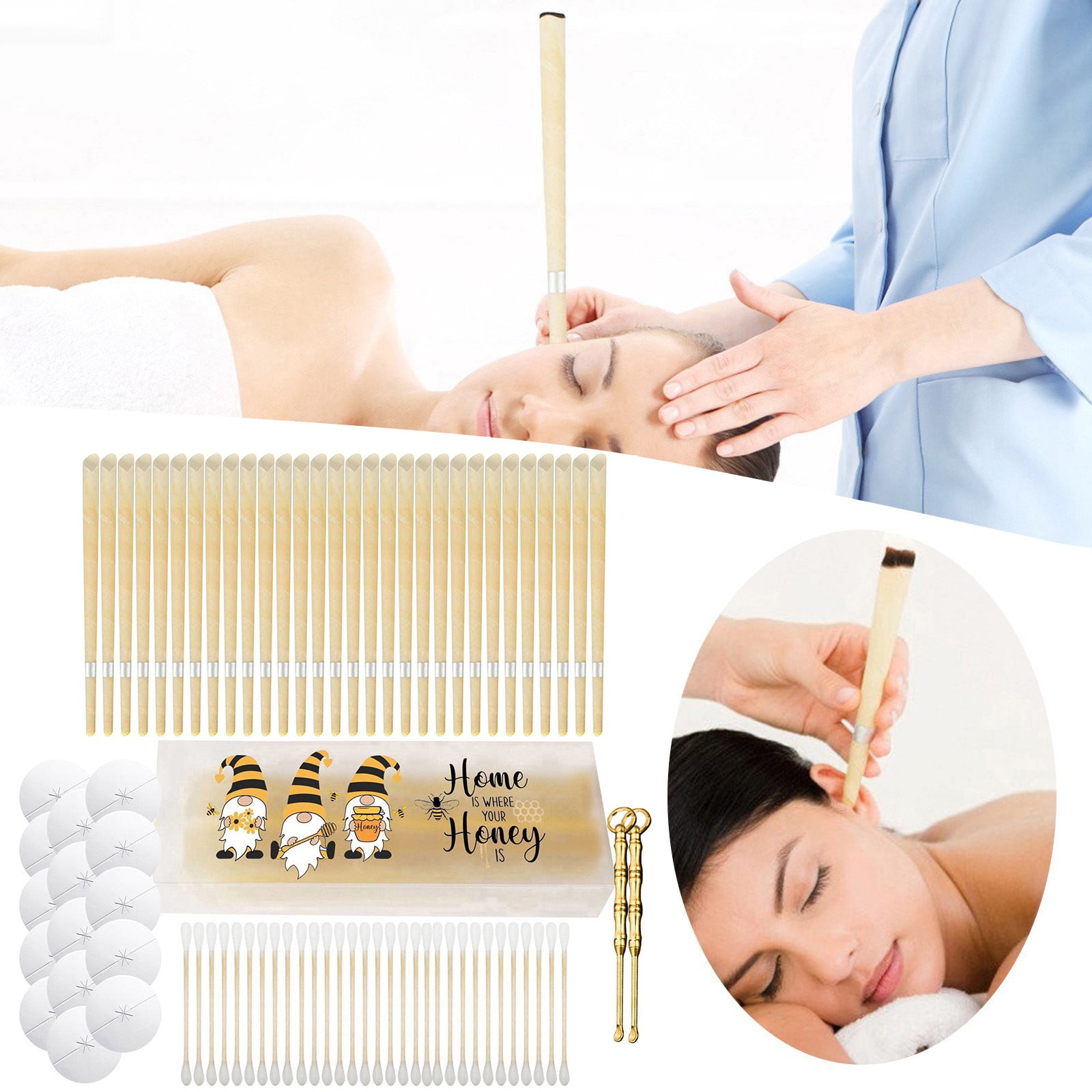 Earwax Candles Hollow Blend Beeswax Ear Cleaning Hearing Massage ...