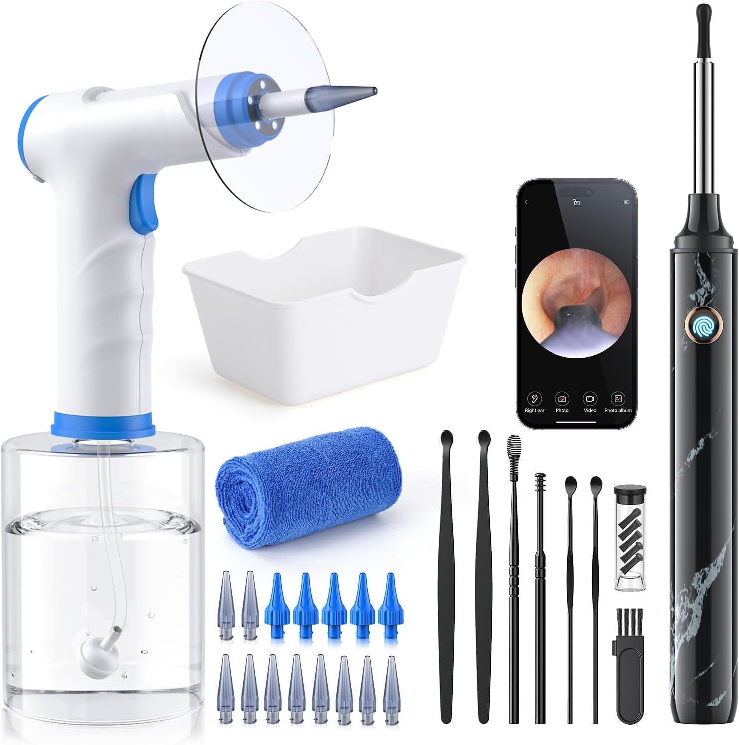 Earwax Removal - Electric Ear Irrigation Kit with 4 Pressure Modes, Ear ...