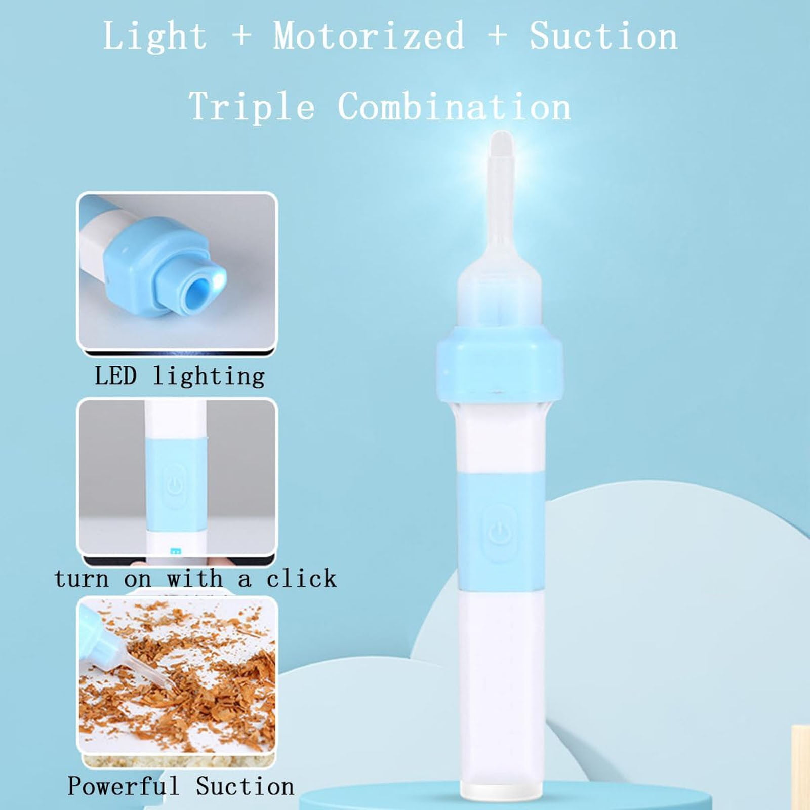 Earwax Removal Kit Electric Ear Vacuum Wax Remover Portable Automatic ...