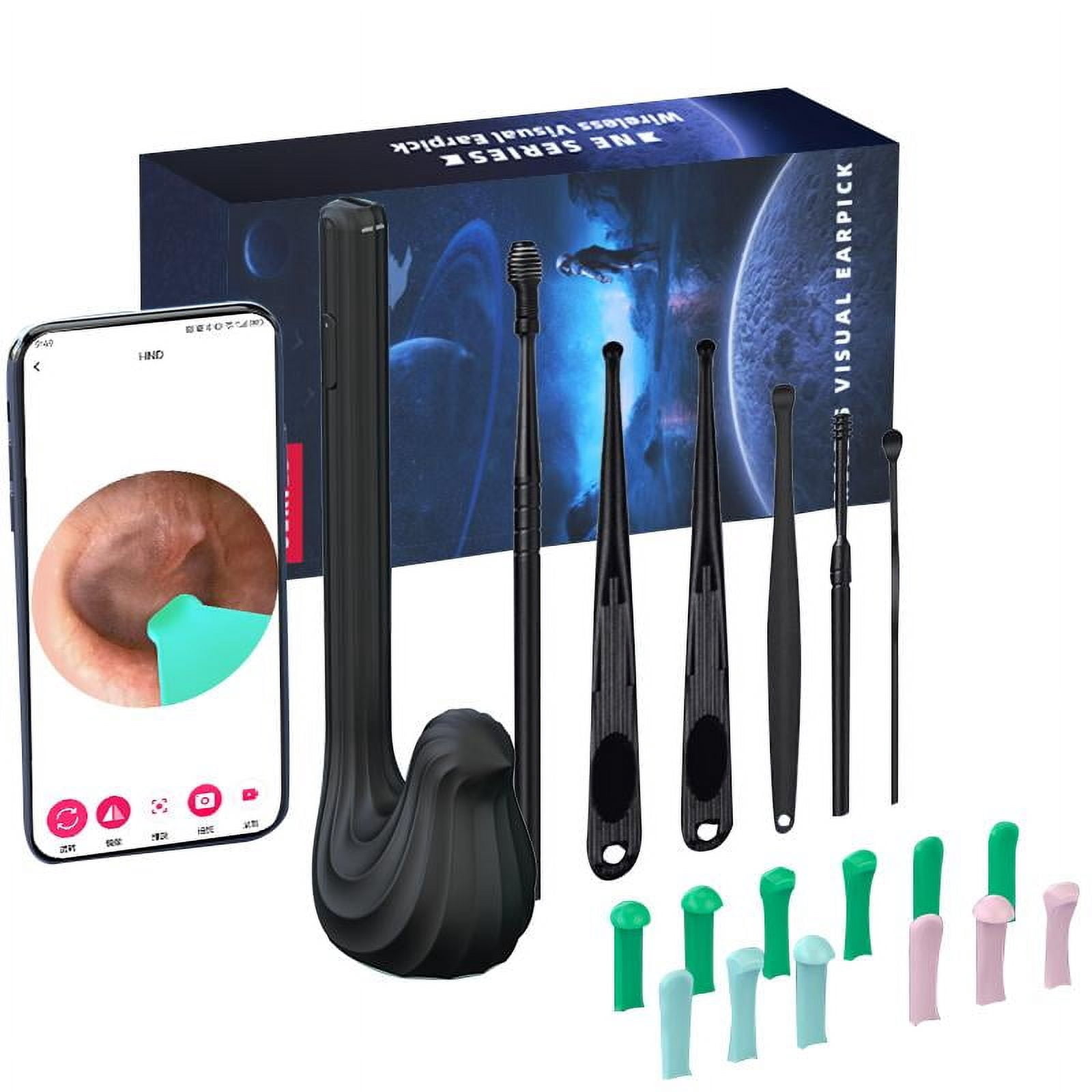 Earwax Removal Tool Set with Camera - Portable 360° Wide Angle Ear ...