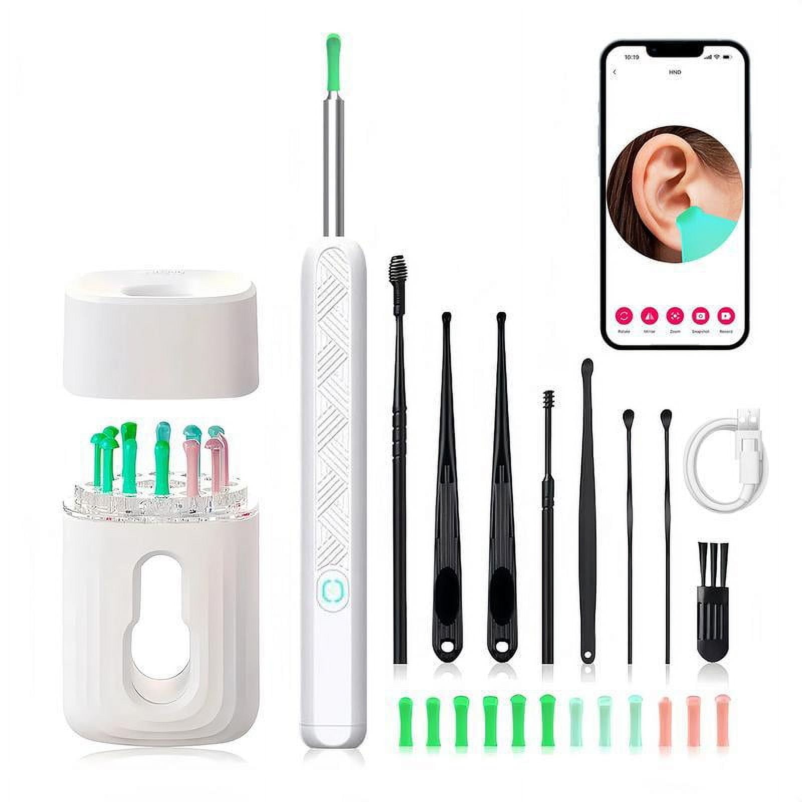 Earwax Removal Tool Set with Camera - Portable 360° Wide Angle Ear ...