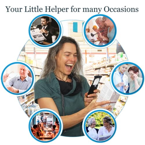 EasY Magnifier Small Pocket Magnifying Glass 3X with LED Light For ...