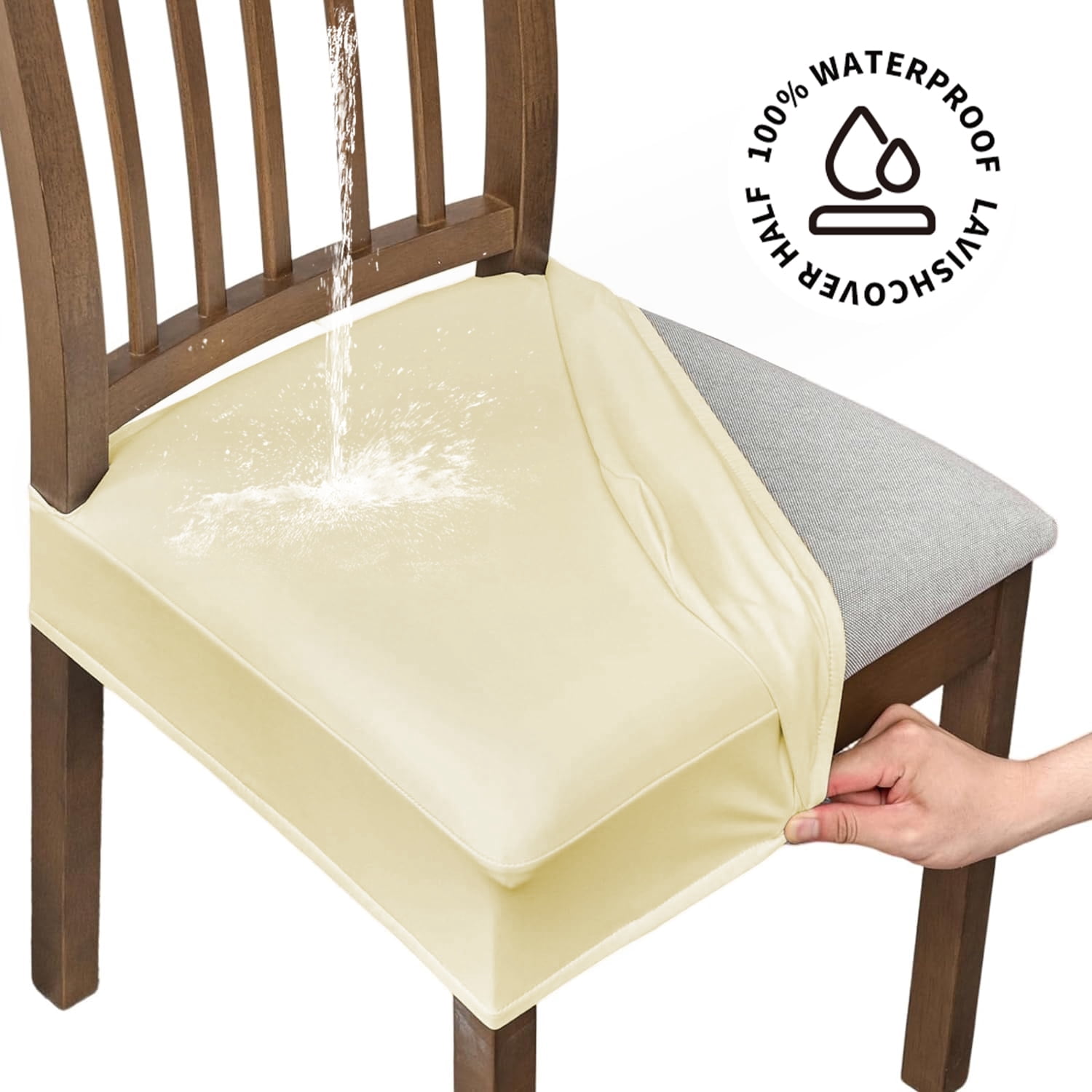 Lavish Cover Premium Anti-Slip & Scratch-Proof PU Dining Chair Covers ...