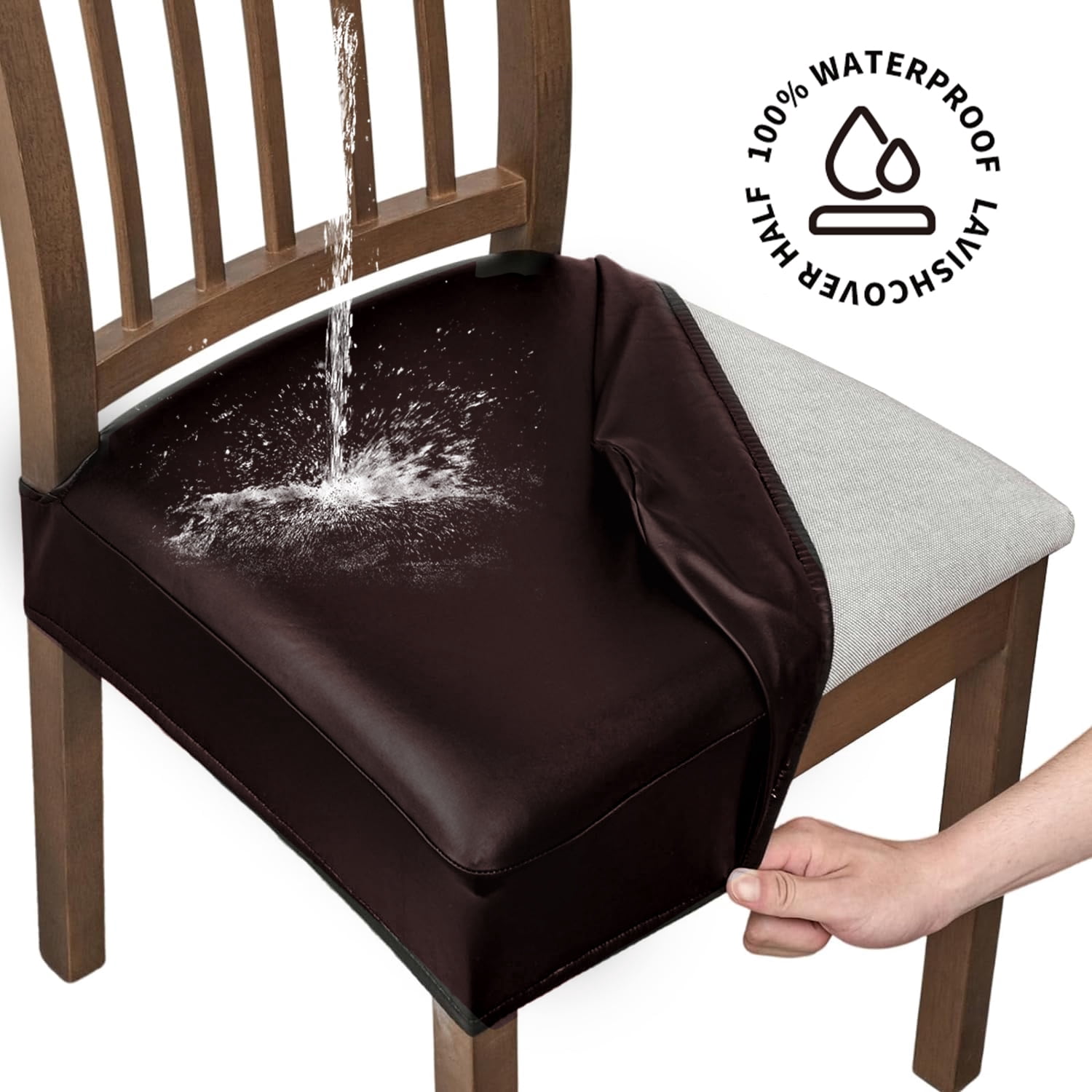 Lavish Cover Premium Anti-Slip & Scratch-Proof PU Dining Chair Covers ...
