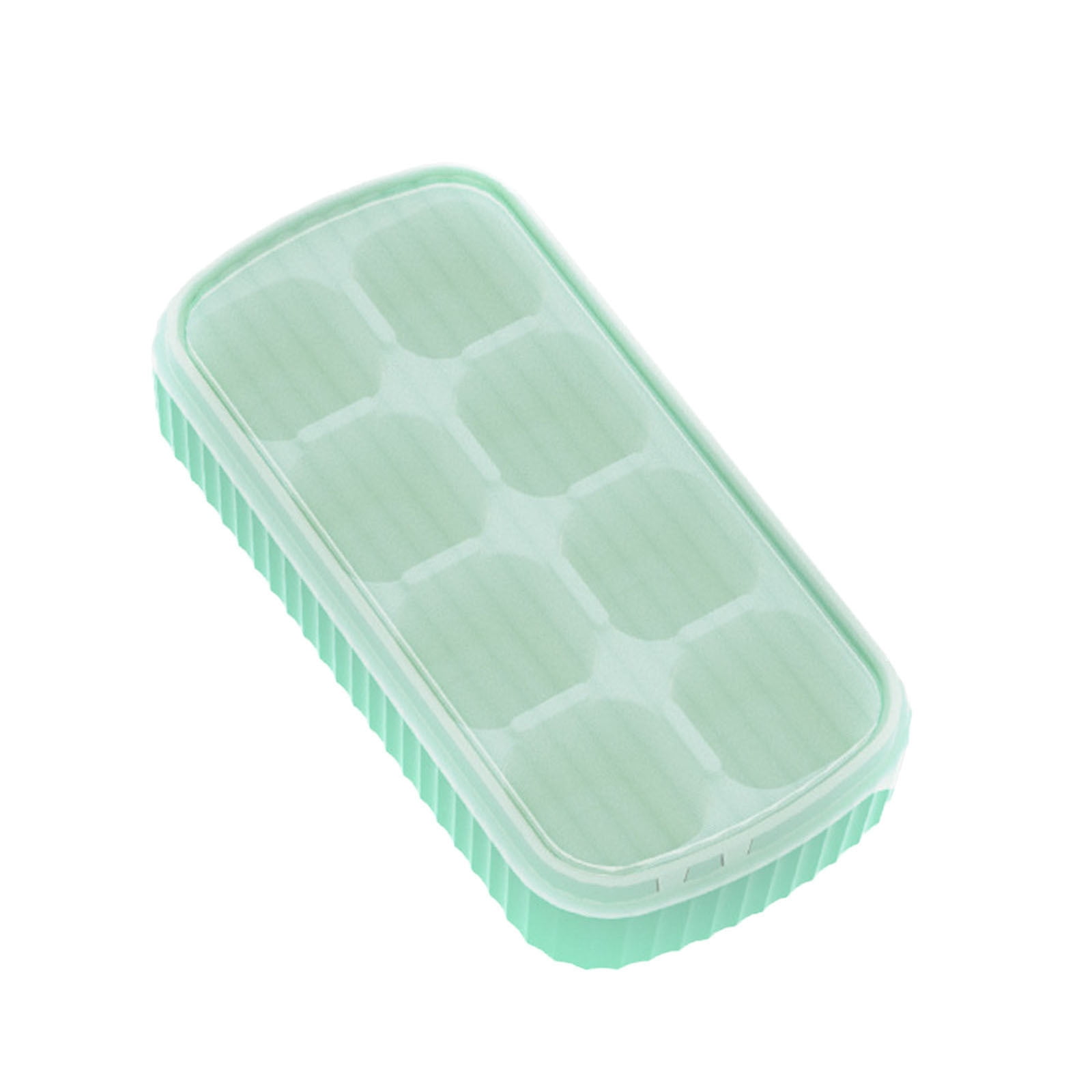 Easeky 8-Hole Silicone Ice Cube Tray with Lid, One-Press Quick-Release ...