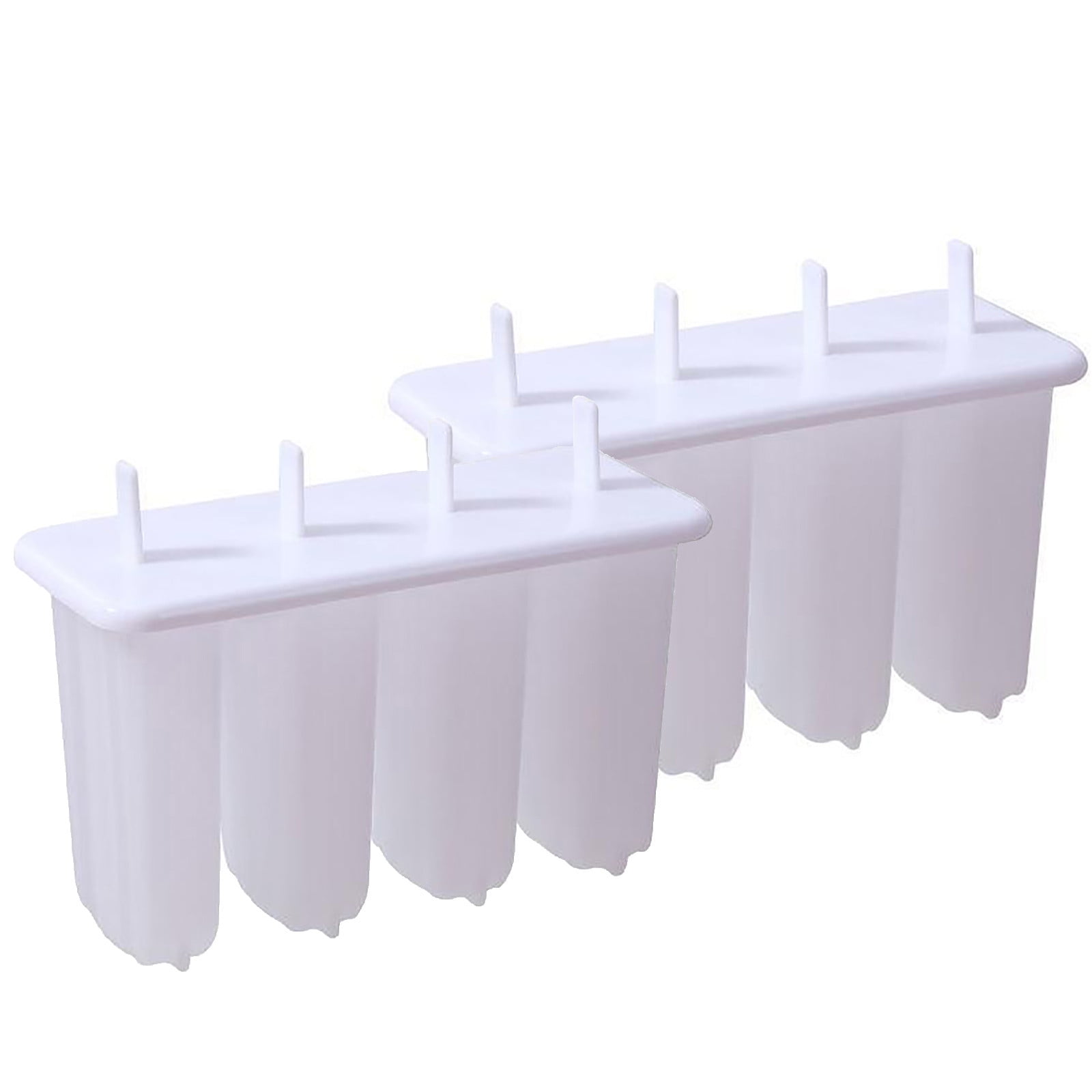 Easeky Cute Diy Popsicle Ice Cream Mold, 4-Cavity Reusable Plastic Ice ...