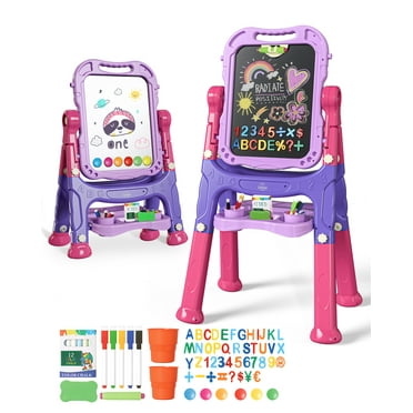 Kids Easels for Toddlers 2-4 Double Sided Kids Art Easel with Magnetic ...