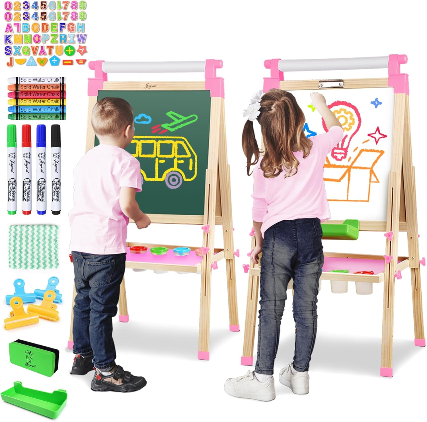 Easel for Kids Art Easel Kids Easels for Toddlers,Wooden Kid Easel with ...