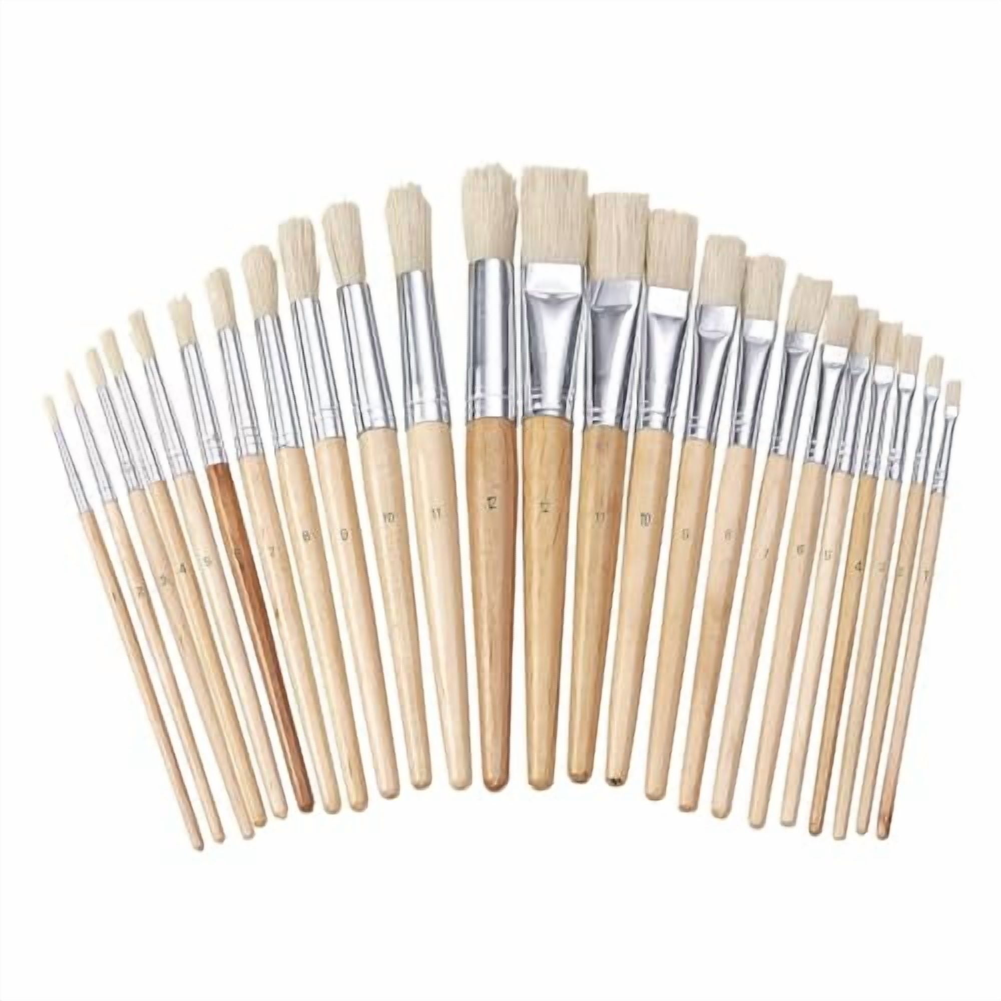 Easel Paint Brushes, Assorted Sizes, Value Pack, Set of 12 Paint ...