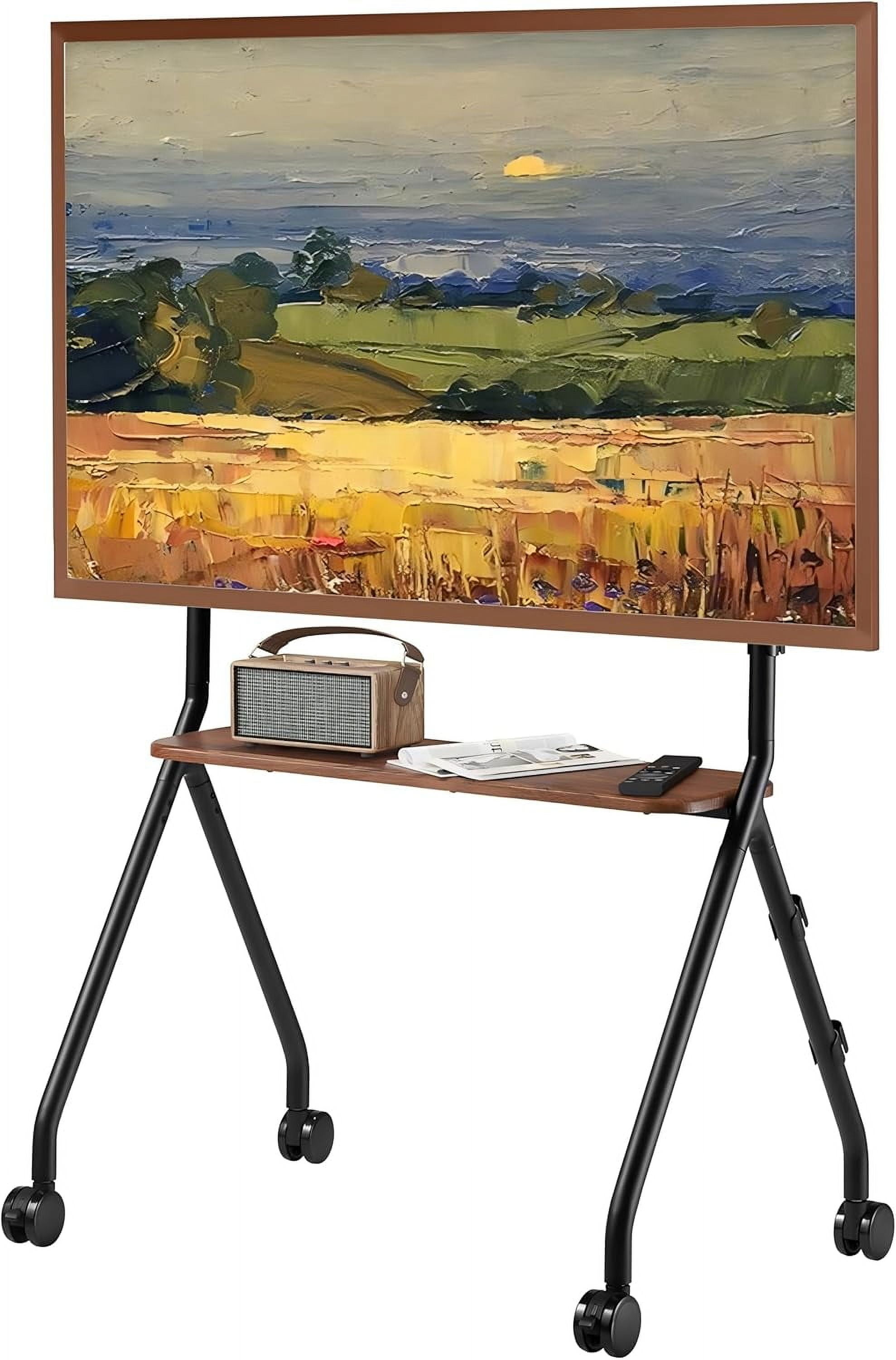 Easel Rolling TV Stand for 49-80 Inch TV Screen up to 110 LBS, Portable ...