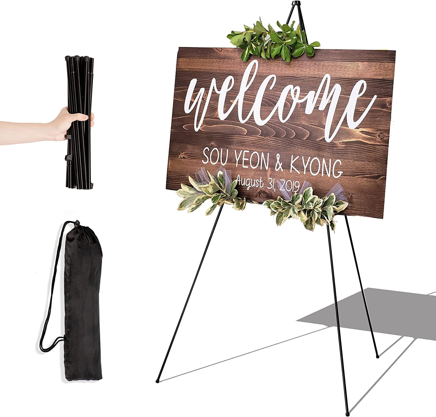 Easel Stand for Display Wedding Sign & Poster - 63 Inches Tall Easle ...