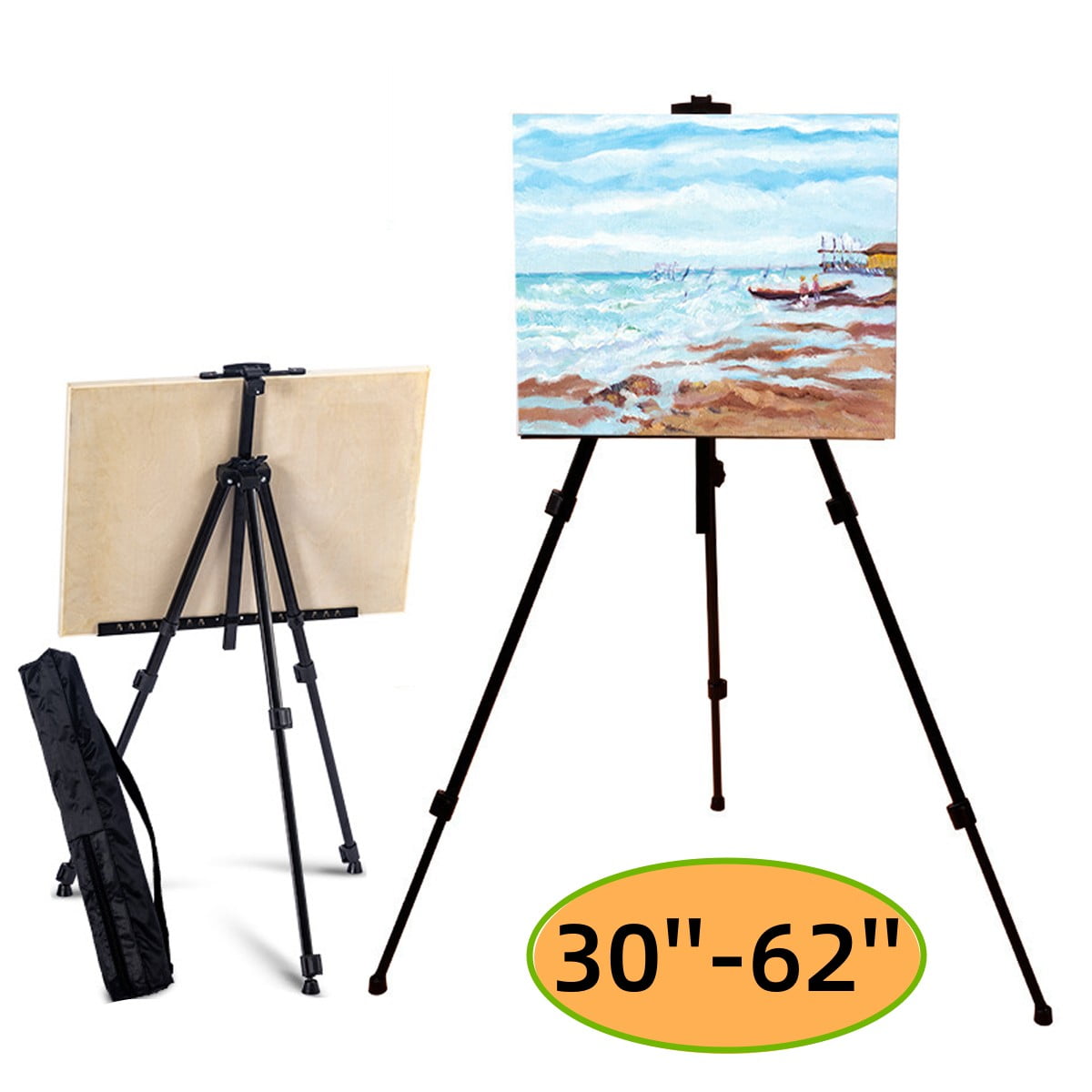Iron Easel Stand, Adjustable 30''-62'' Tripod Drawing Board Stand ...
