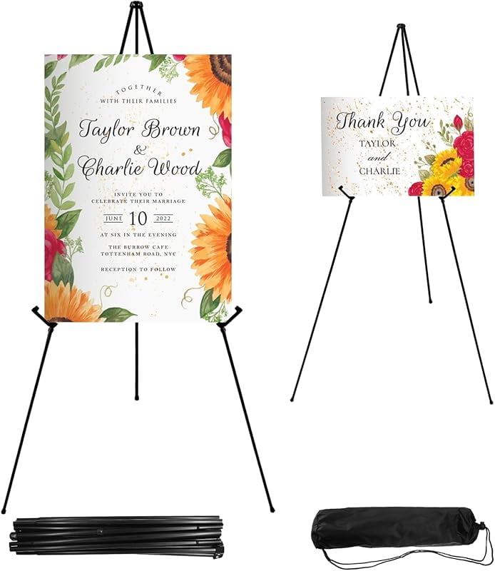 Easel Stand for Sign 66 Inches, Adjustable Poster Stands for Display ...